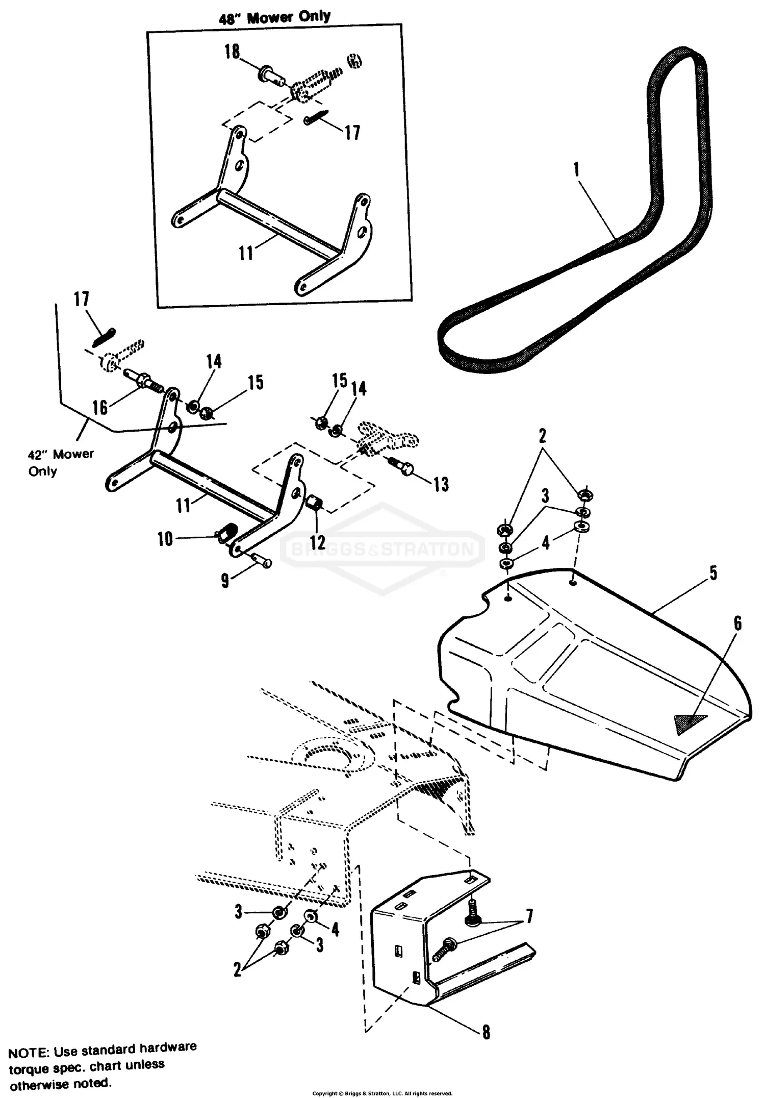 Simplicity 1692146 - Sovereign 18HP, Hydro and 42" Mower Deck Parts ...