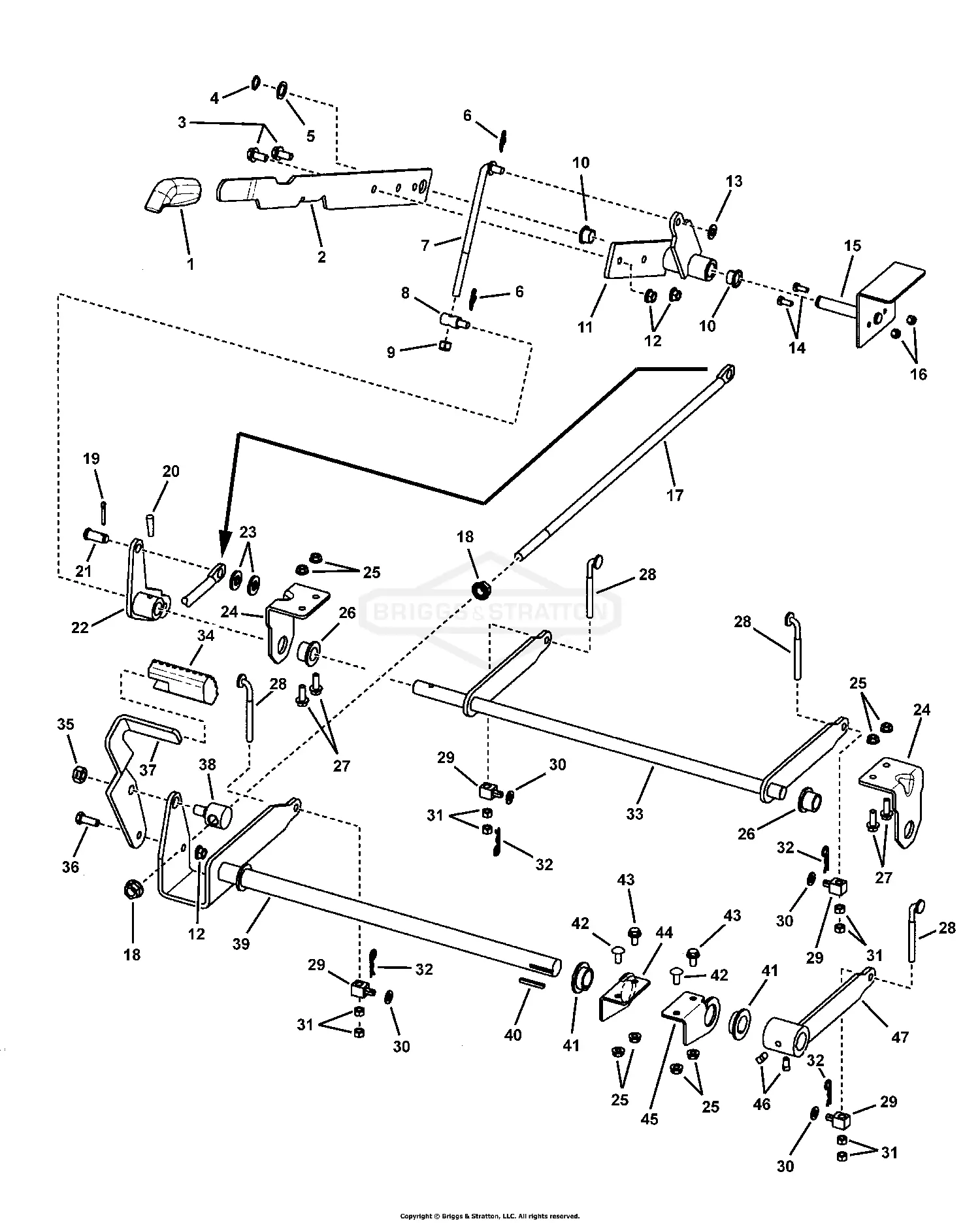 Simplicity 2690474 - Javelin, 22HP B&S Rider w/50" Mower Parts Diagrams