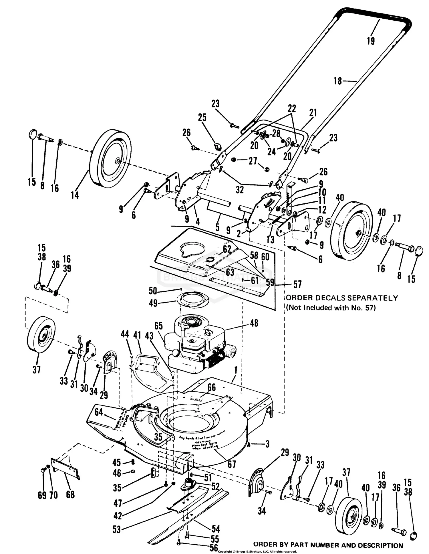 Simplicity 1690251 - 21" Walk-Behind Rotary Mower Parts Diagrams