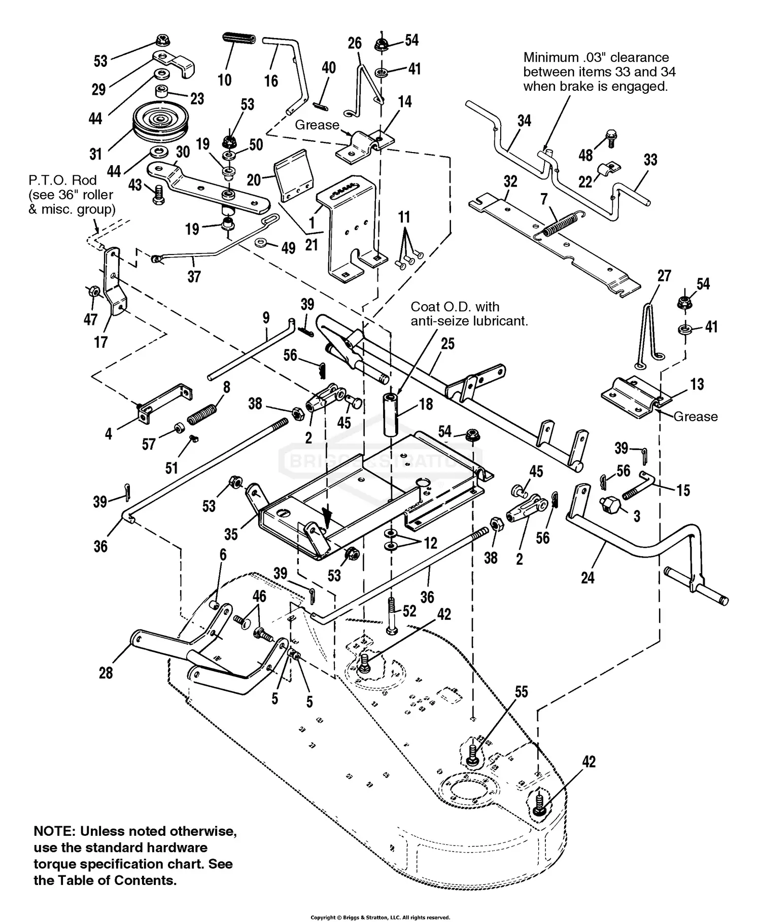 Simplicity 1692402 - Regent, 12.5HP Hydro and 36" Mower Deck Parts Diagrams