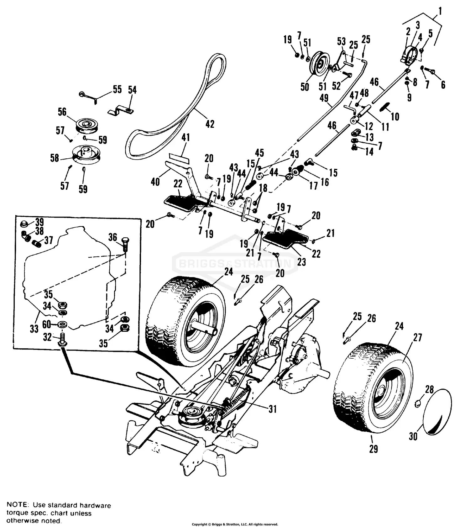 Simplicity 990597 - Yeoman, 627 w/32" Mower Parts Diagrams