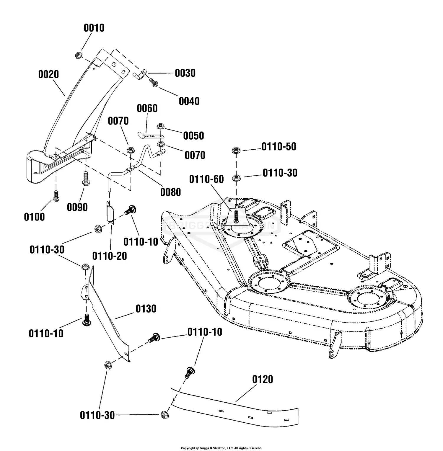 Simplicity 1696670-01 - Bagging Boot & Baffle, 44" Parts Diagrams