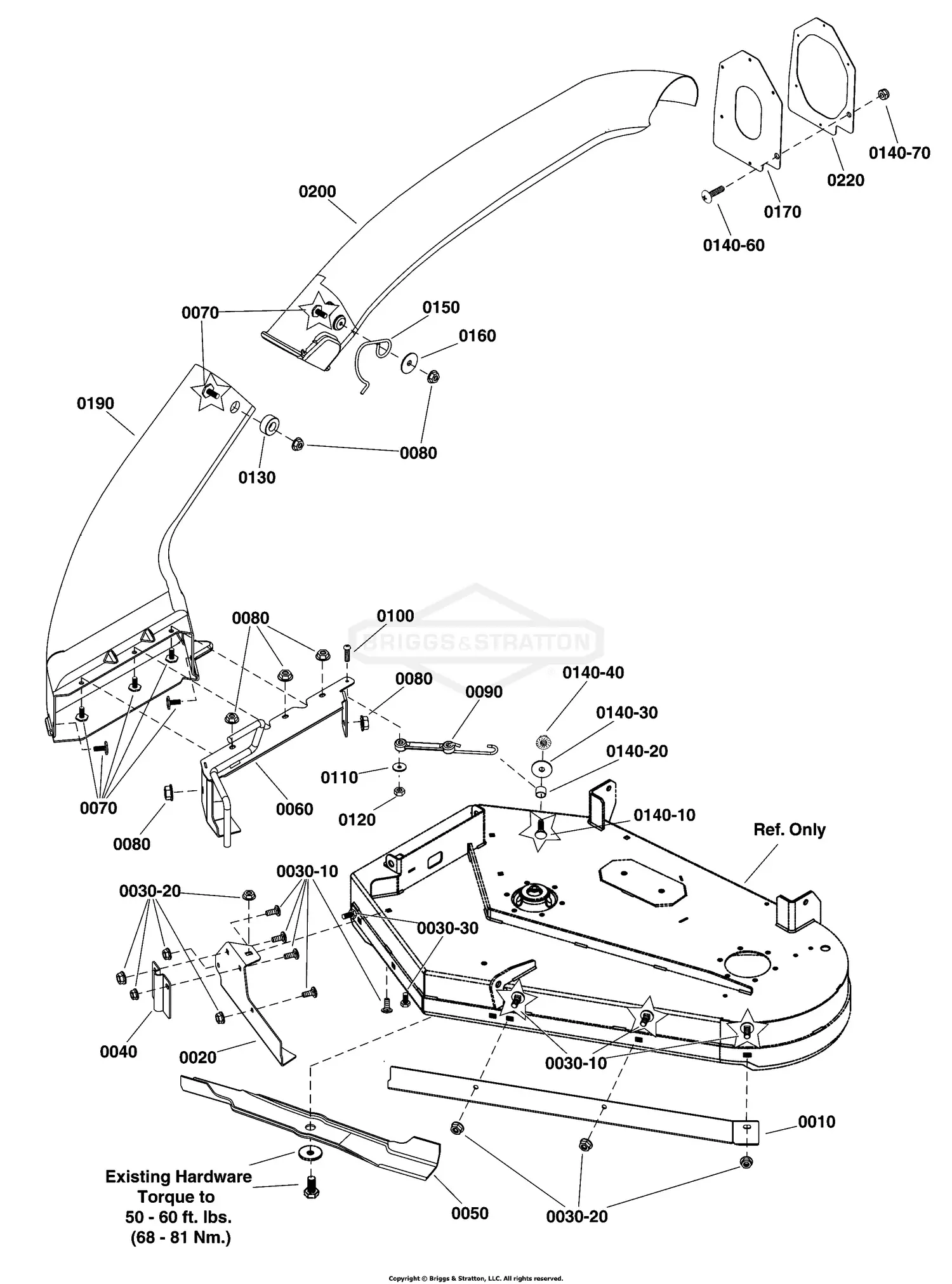 Simplicity 1697101-00 - Bagging Boot & Baffle, 36" Parts Diagrams