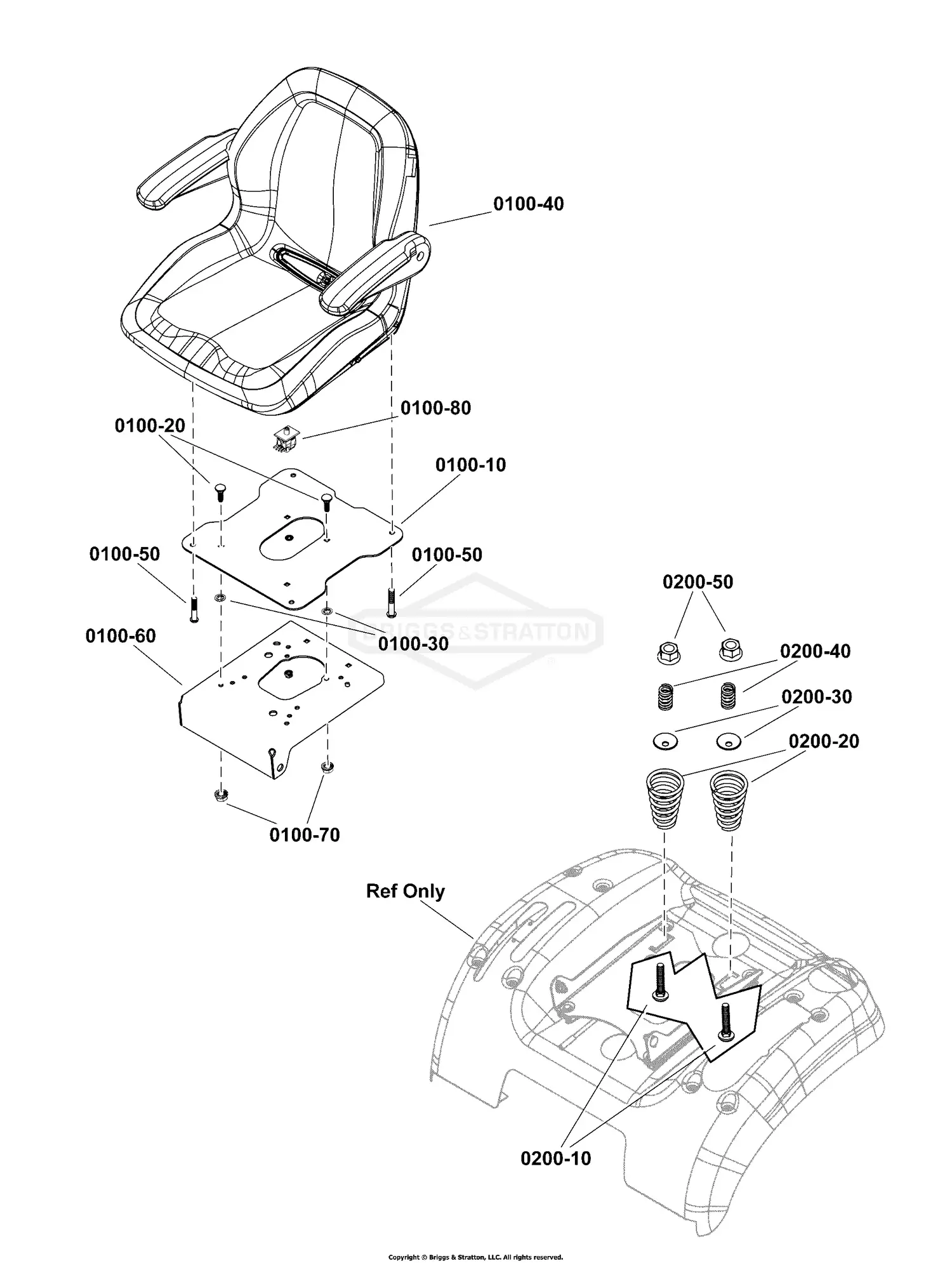 Simplicity 1688085-00 -KIT, Seat, 18" High Back w/Armrests Parts Diagrams