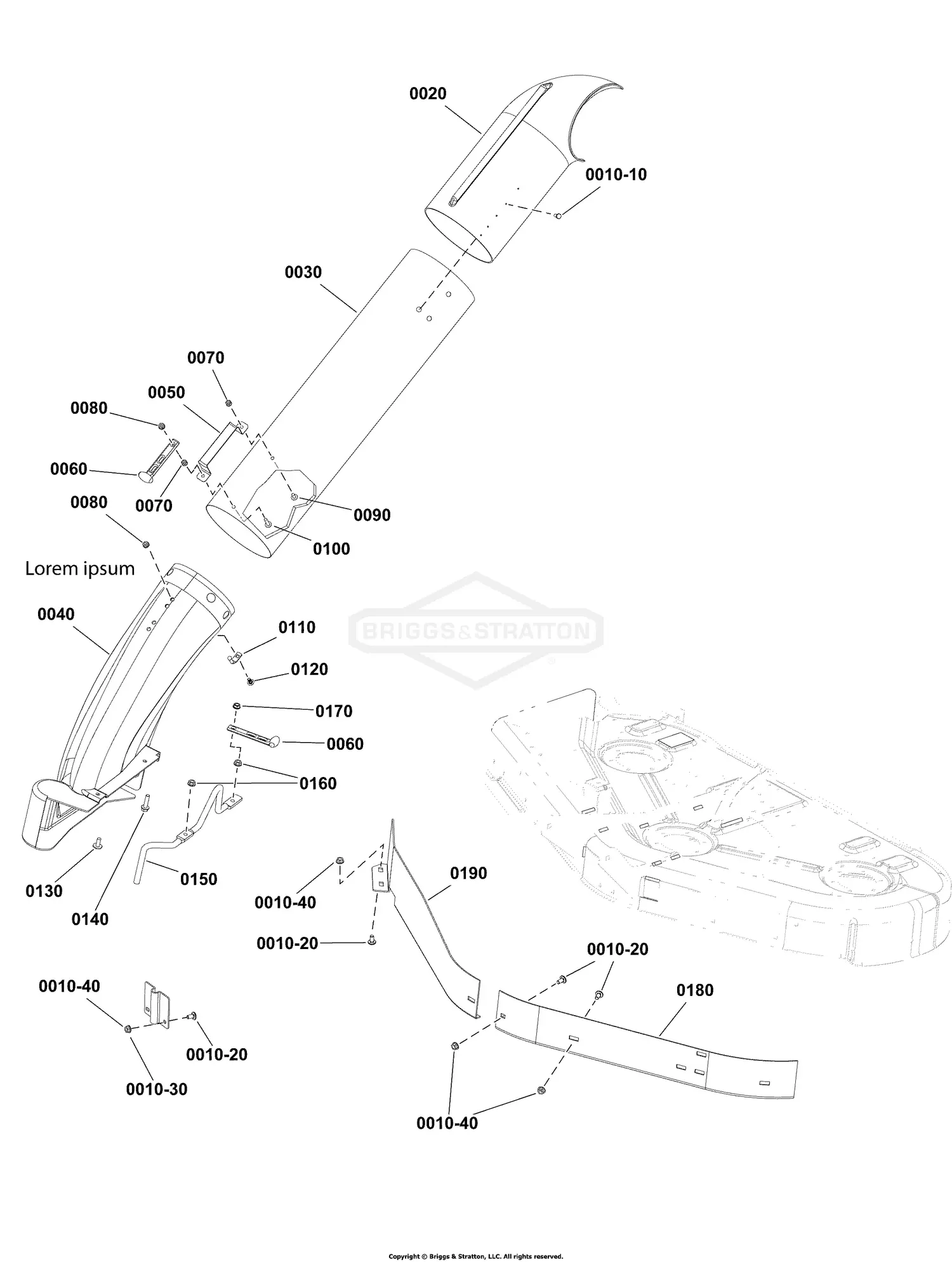 Simplicity 1697374A-00 - Kit, Boot & Baffle, 44" Parts Diagrams