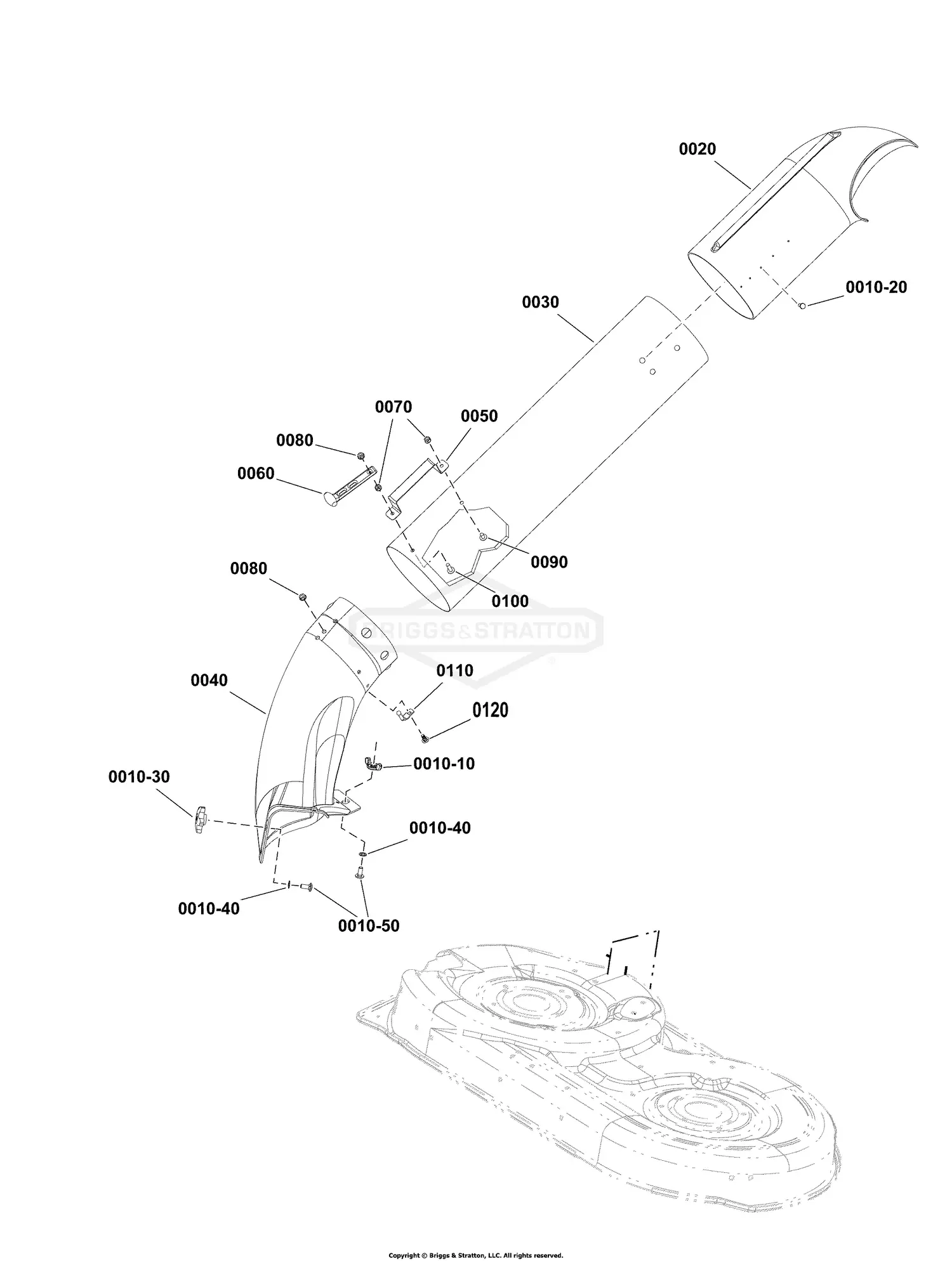 Simplicity 1697367A-00 - Bagging Boot, 42" Parts Diagrams