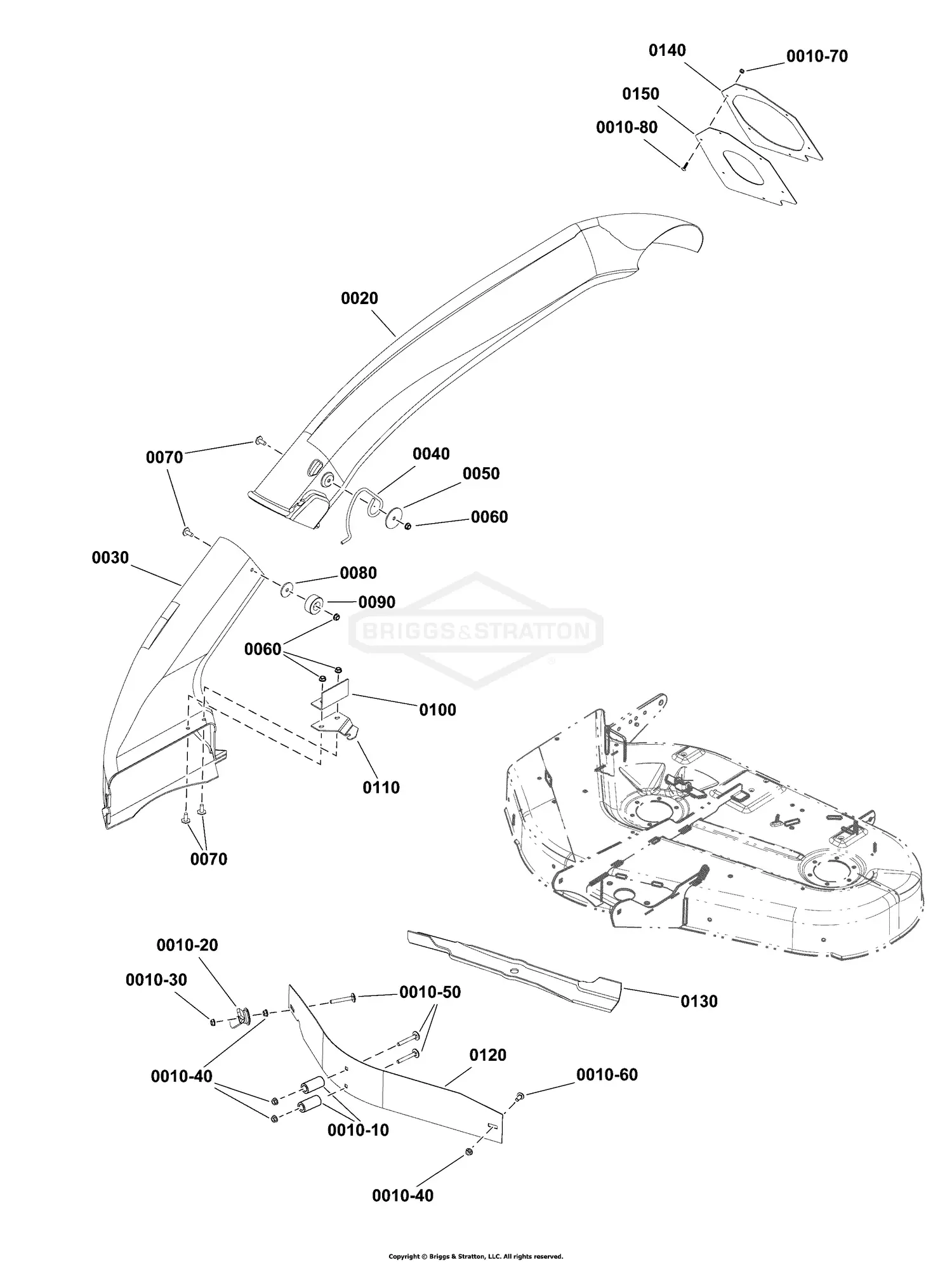 Simplicity 1697361A-00 - Bagging Boot & Baffle, 38" Parts Diagrams