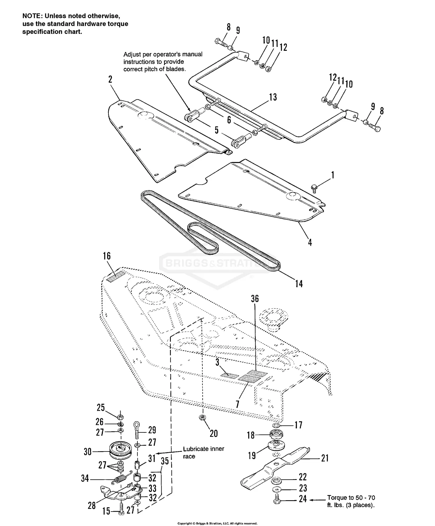 Simplicity 1692850 - 2818H, 18HP Hydro and 48" Mower Deck Parts Diagrams