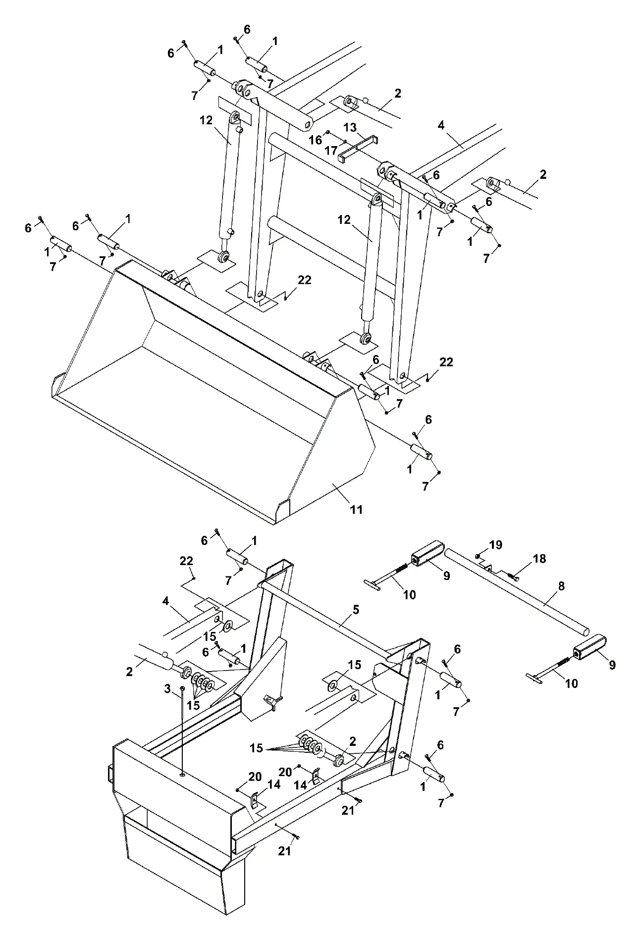 Steiner 73-70605 Loader Front End LD300 (Jacobsen) Parts Diagrams