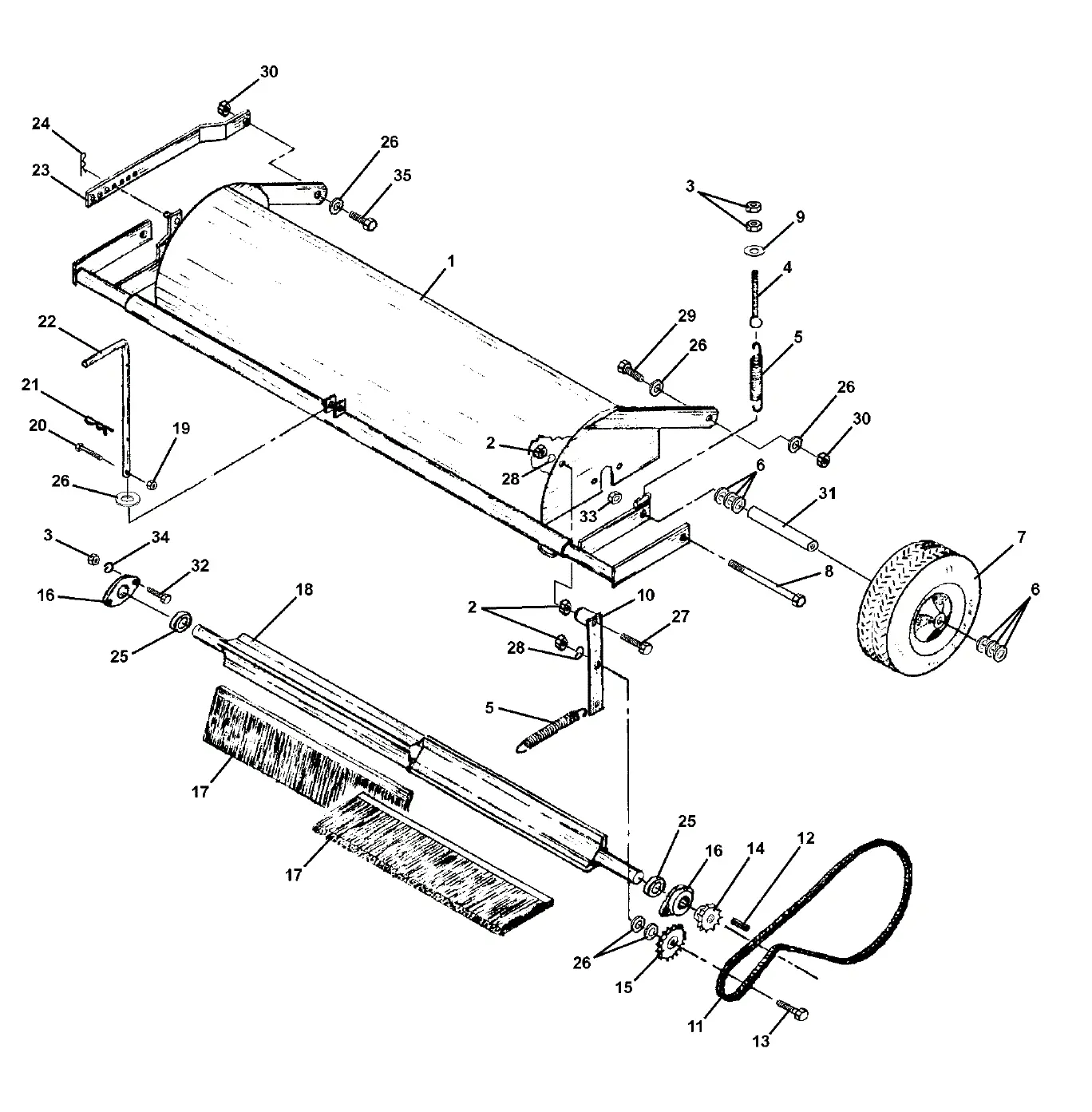 Steiner 73-70632 Lawn Sweeper LS340 (Steiner) Parts Diagrams