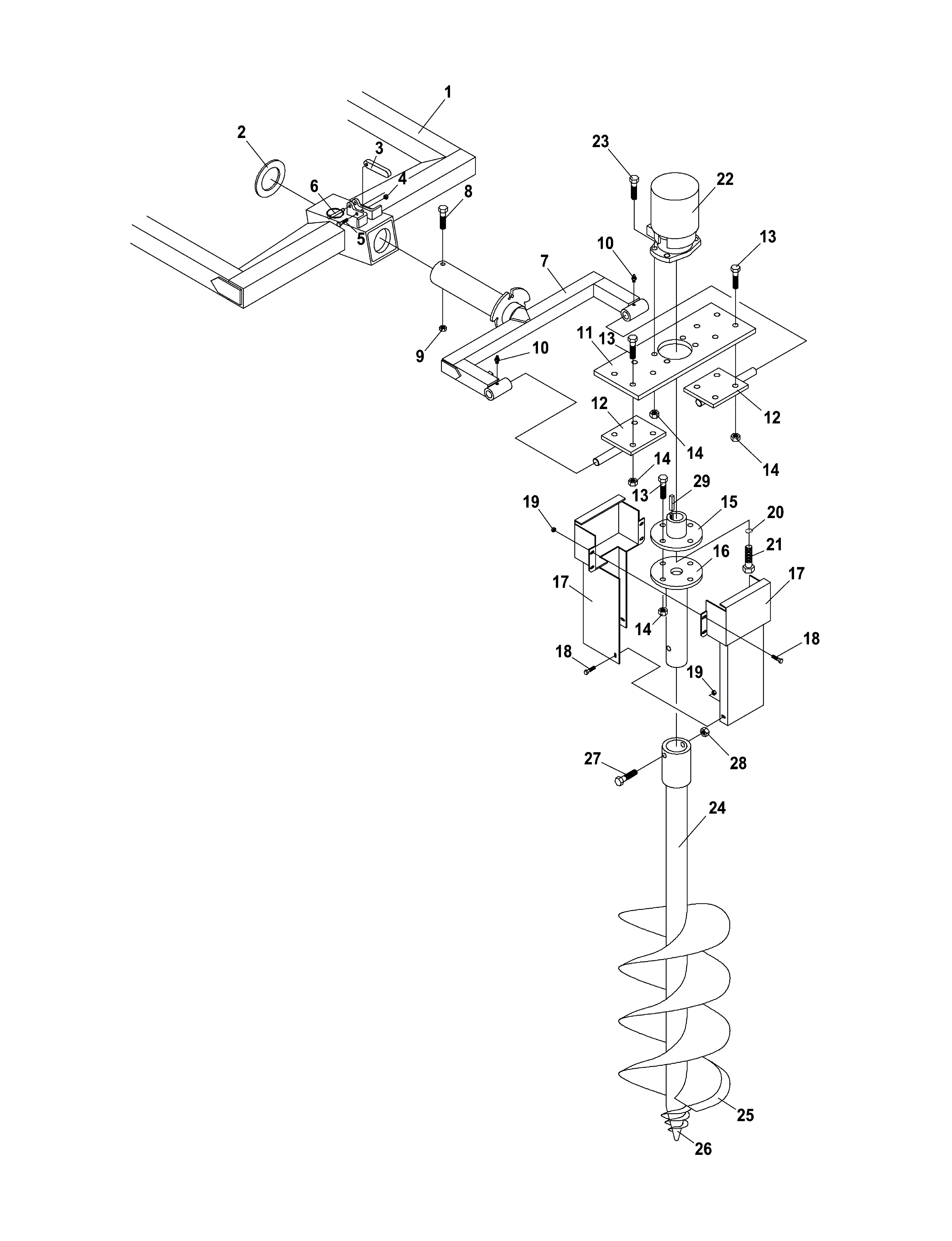Steiner 75-70930A Vertical Auger VA242 Parts Diagrams