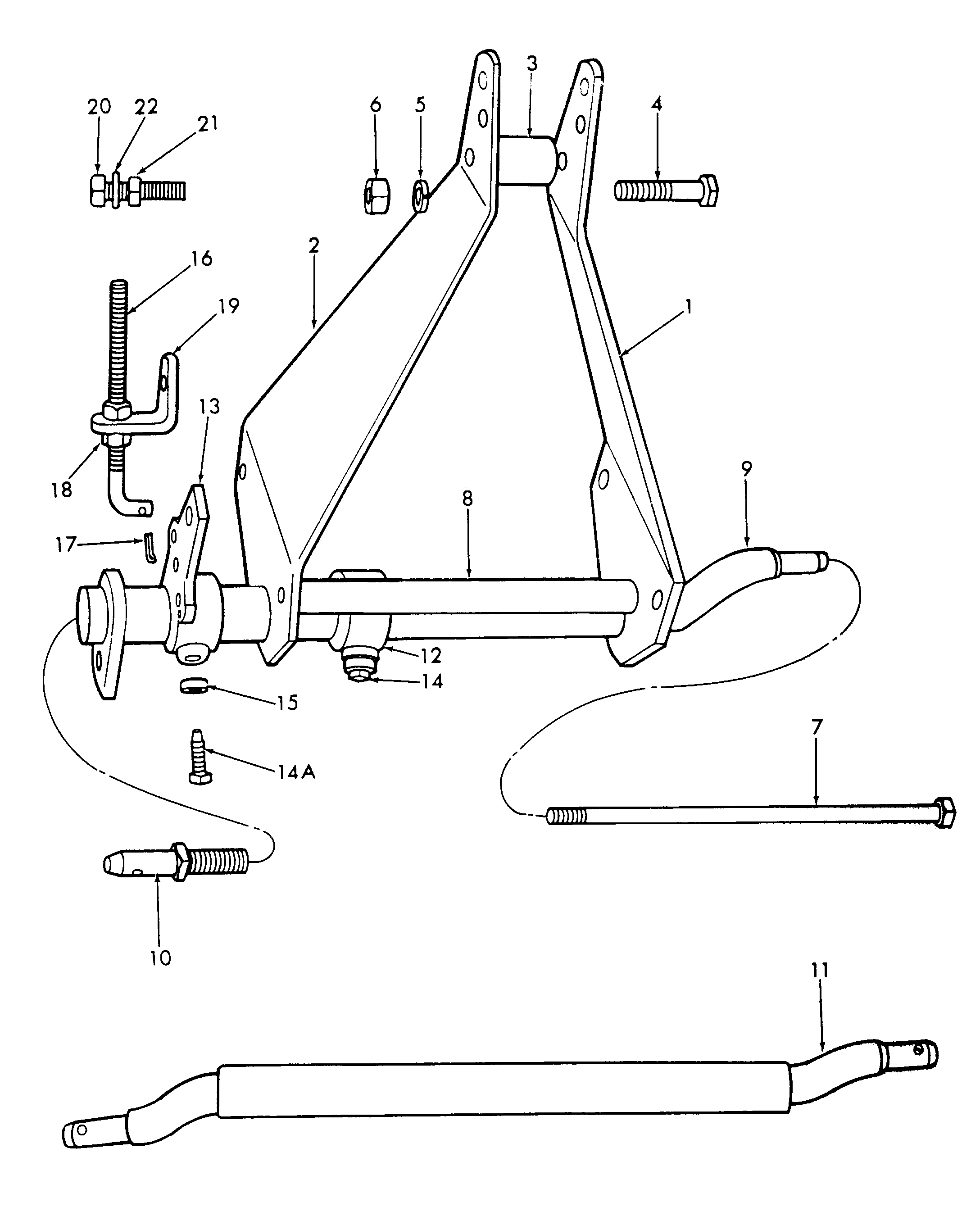 New Holland 10-423 - FRAME ASSY., SEMI-MOUNTED 3 BOTTOM, 14'' (SPRING ...