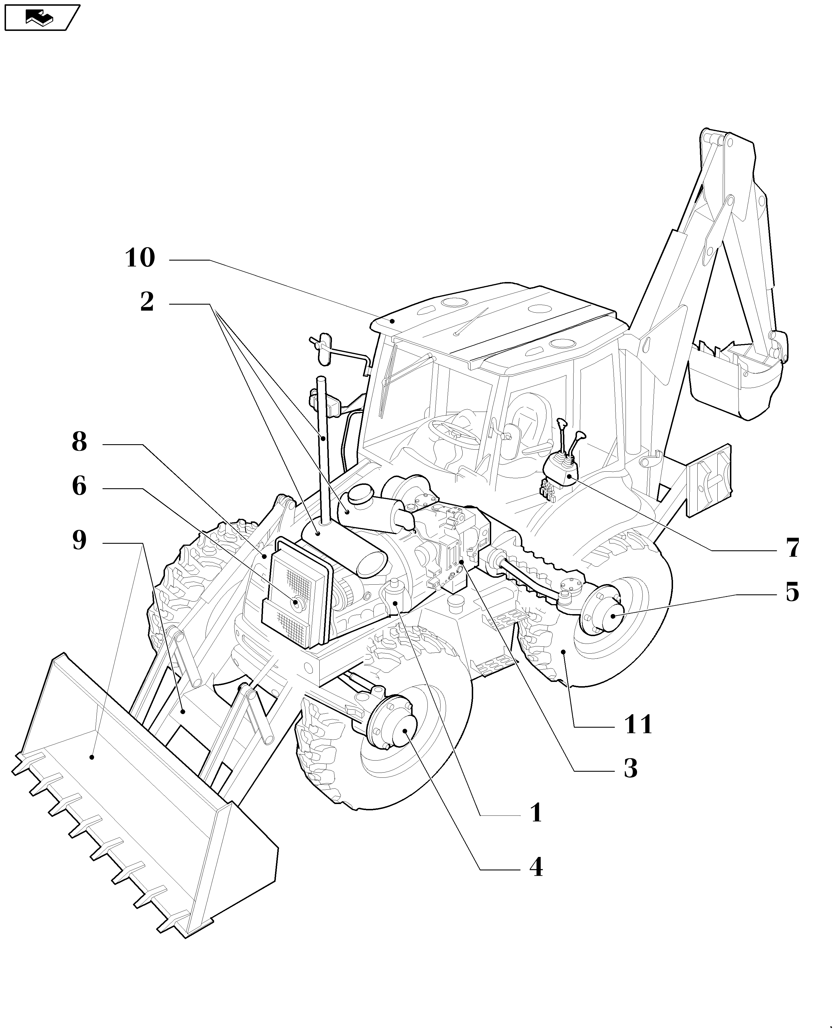 New Holland B115 TIER 3 - LOADER BACKHOE(02/07 - 12/08) Parts Diagrams