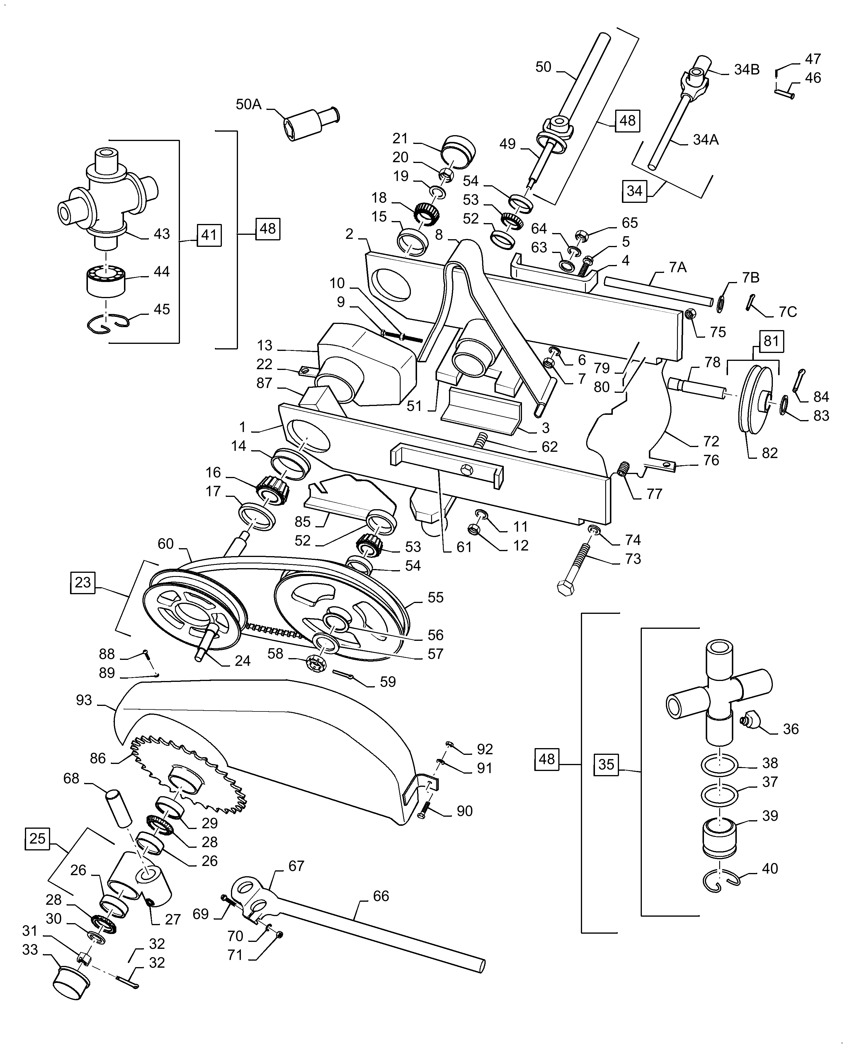 New Holland 14-16 - DEARBORN 7' REAR ATTACHED MOWER(01/50 - 12/78 ...