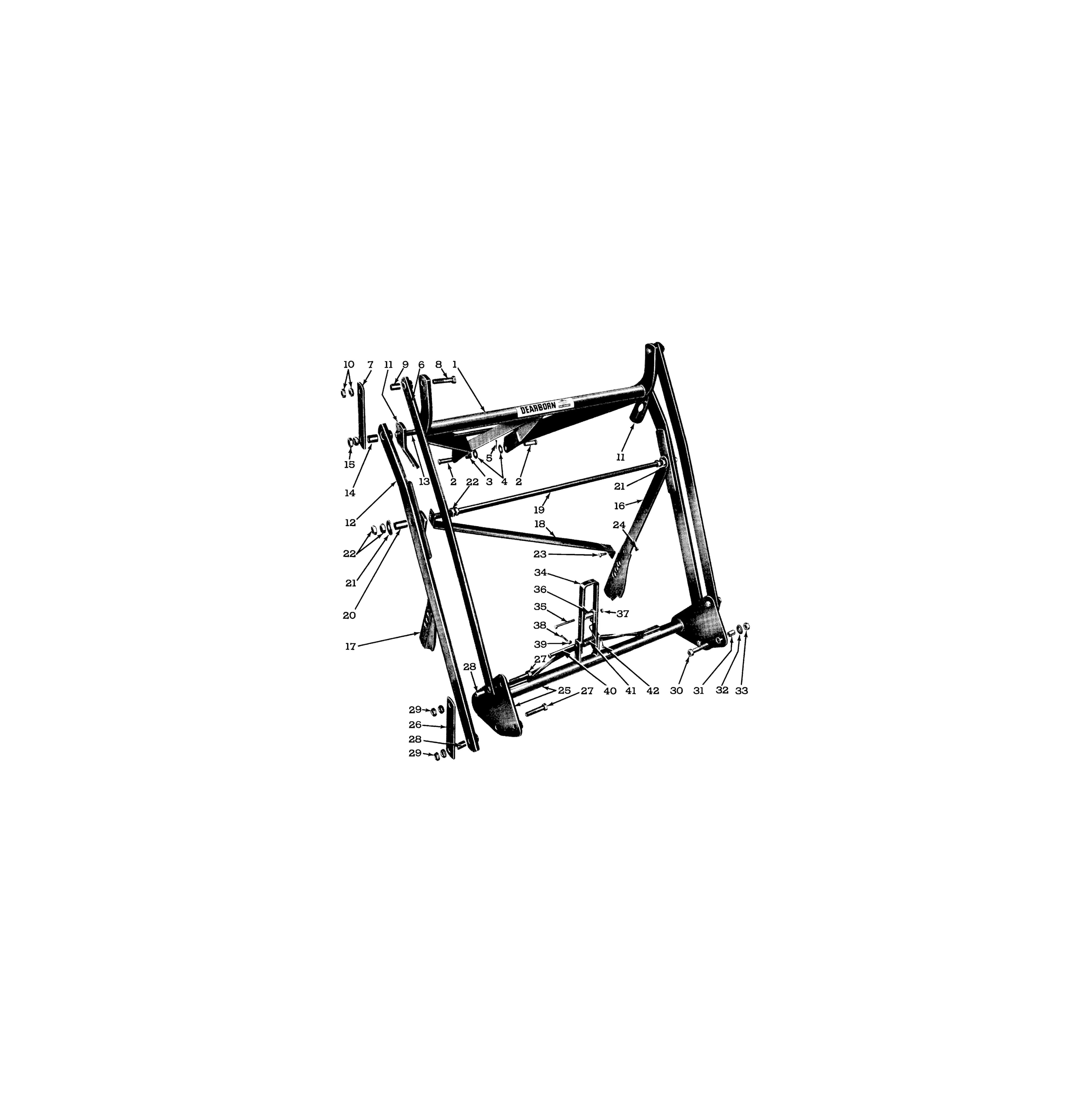 New Holland 19-29 - DEARBORN REAR MOUNTED LOADER(01/51 - 12/54) Parts ...