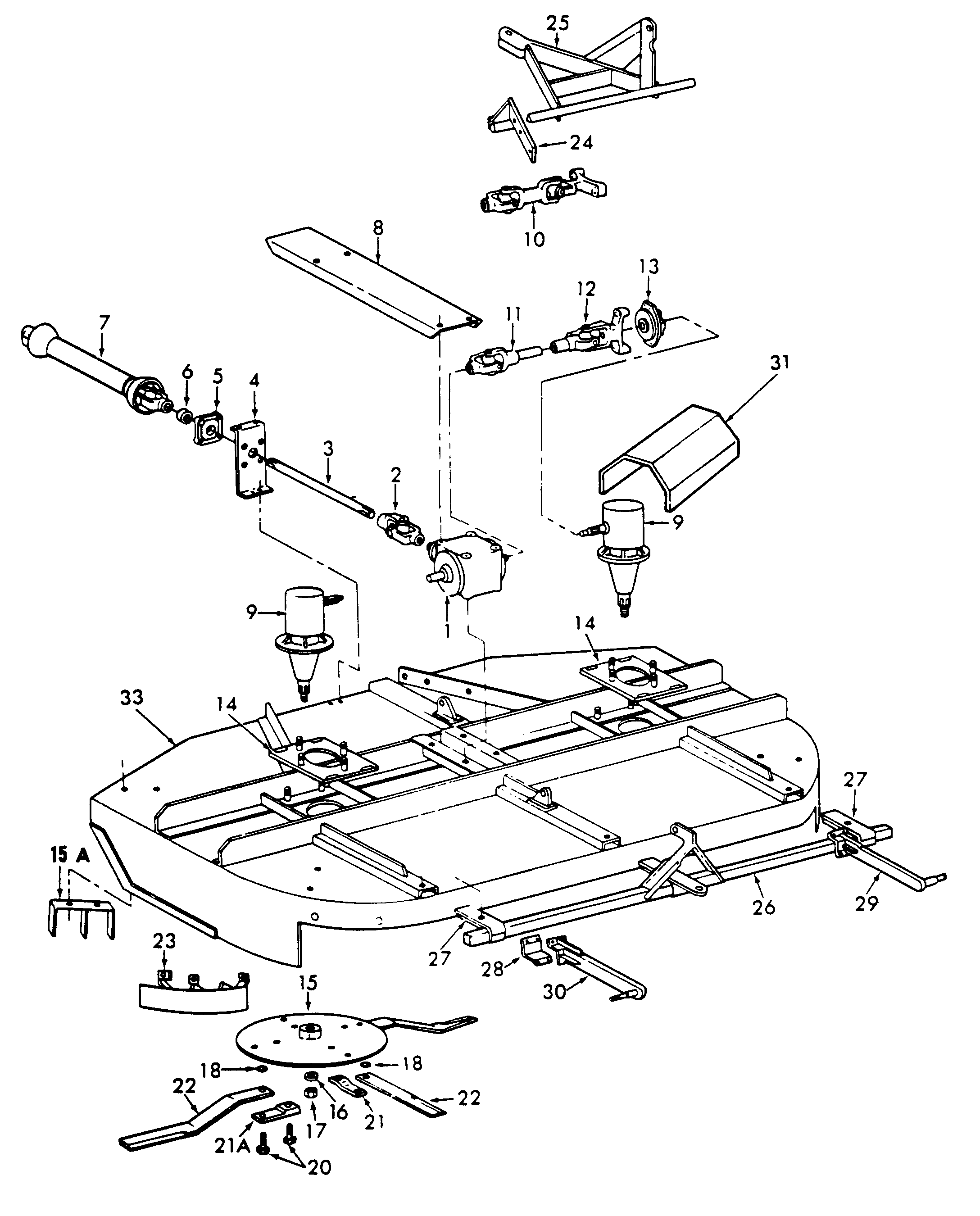 New Holland 22BM0144 - FORD 144'' ROTARY CUTTER L/W(01/79 - 09/84 ...