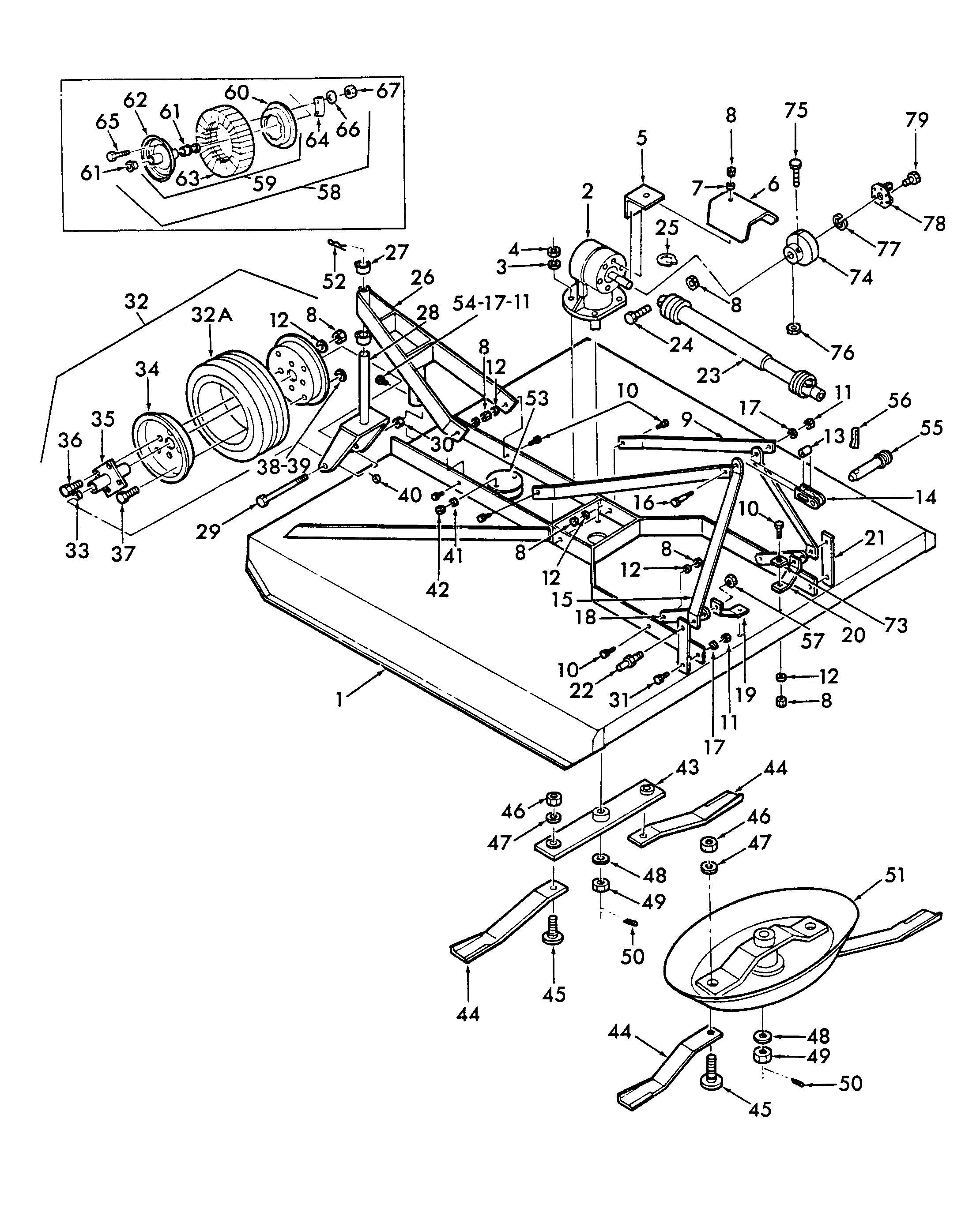New Holland 22BM0203 - 951-SERIES 72'' ROTARY CUTTER W/STRAIGHT BLADE ...