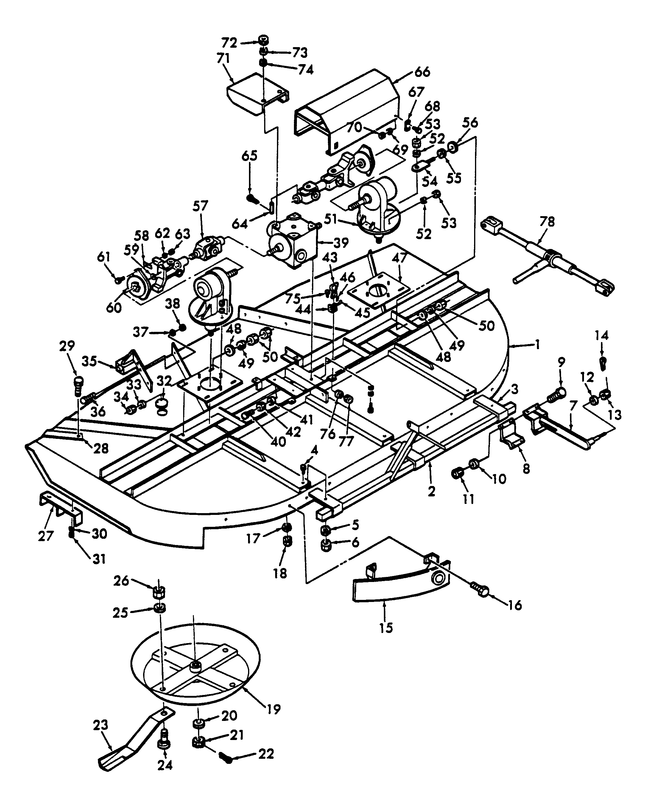 New Holland 22BM0223 - FORD 144'' ROTARY MOWER(10/83 - 07/89) Parts ...