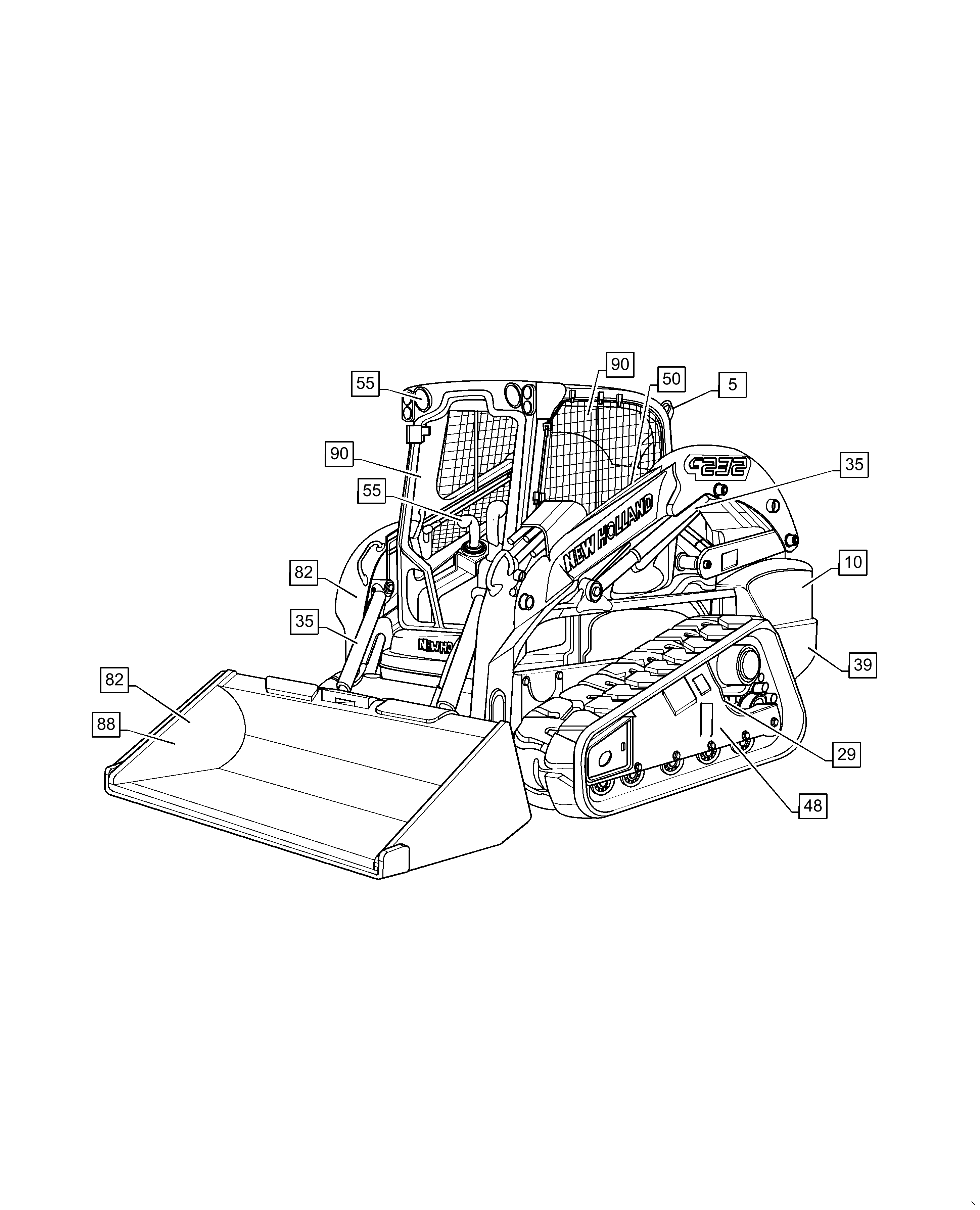 New Holland C232 - COMPACT TRACK LOADER - TIER 4A(01/13 - 12/15) Parts ...