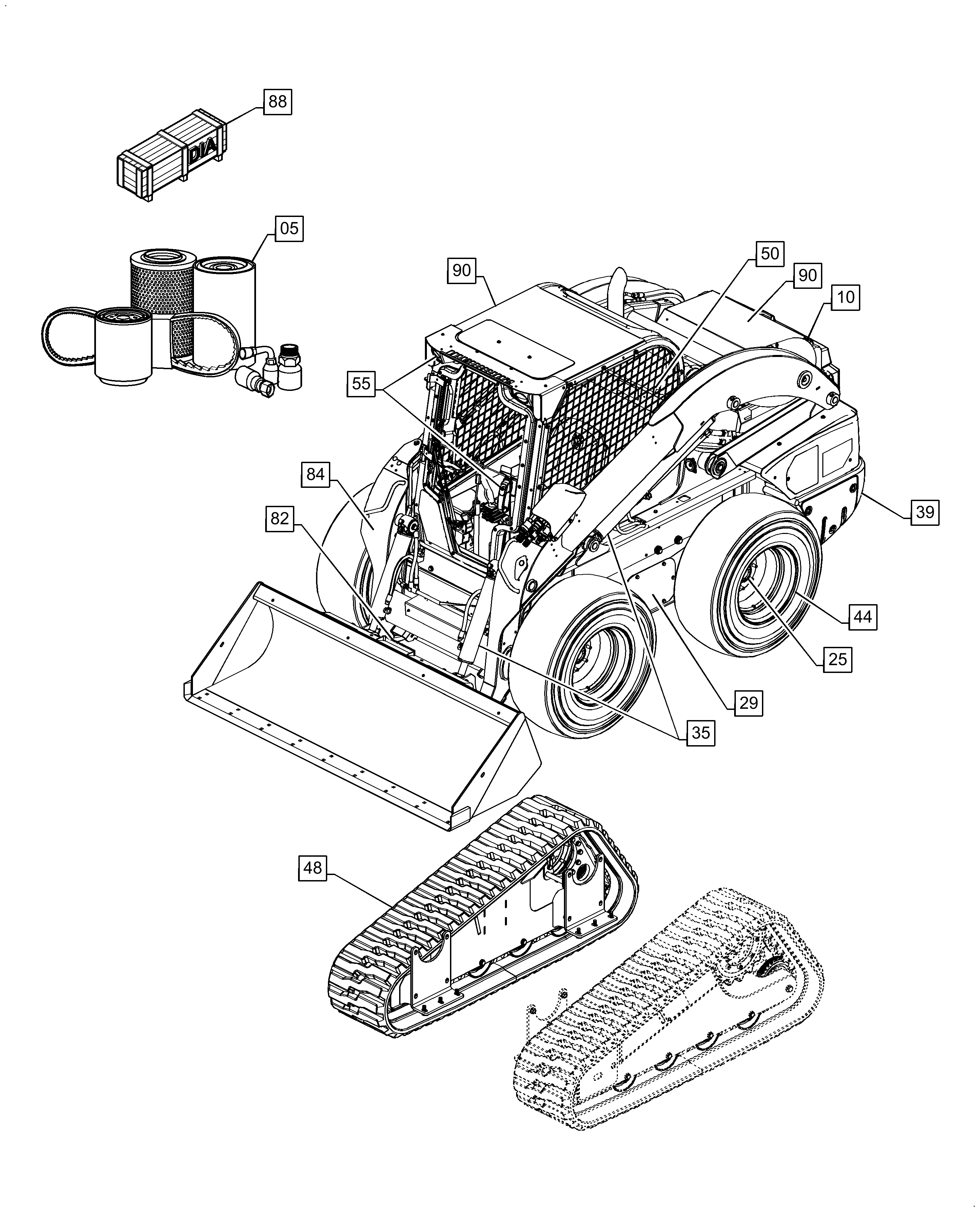 New Holland C232 - COMPACT TRACK LOADER - TIER 4B(03/15 - ) Parts Diagrams