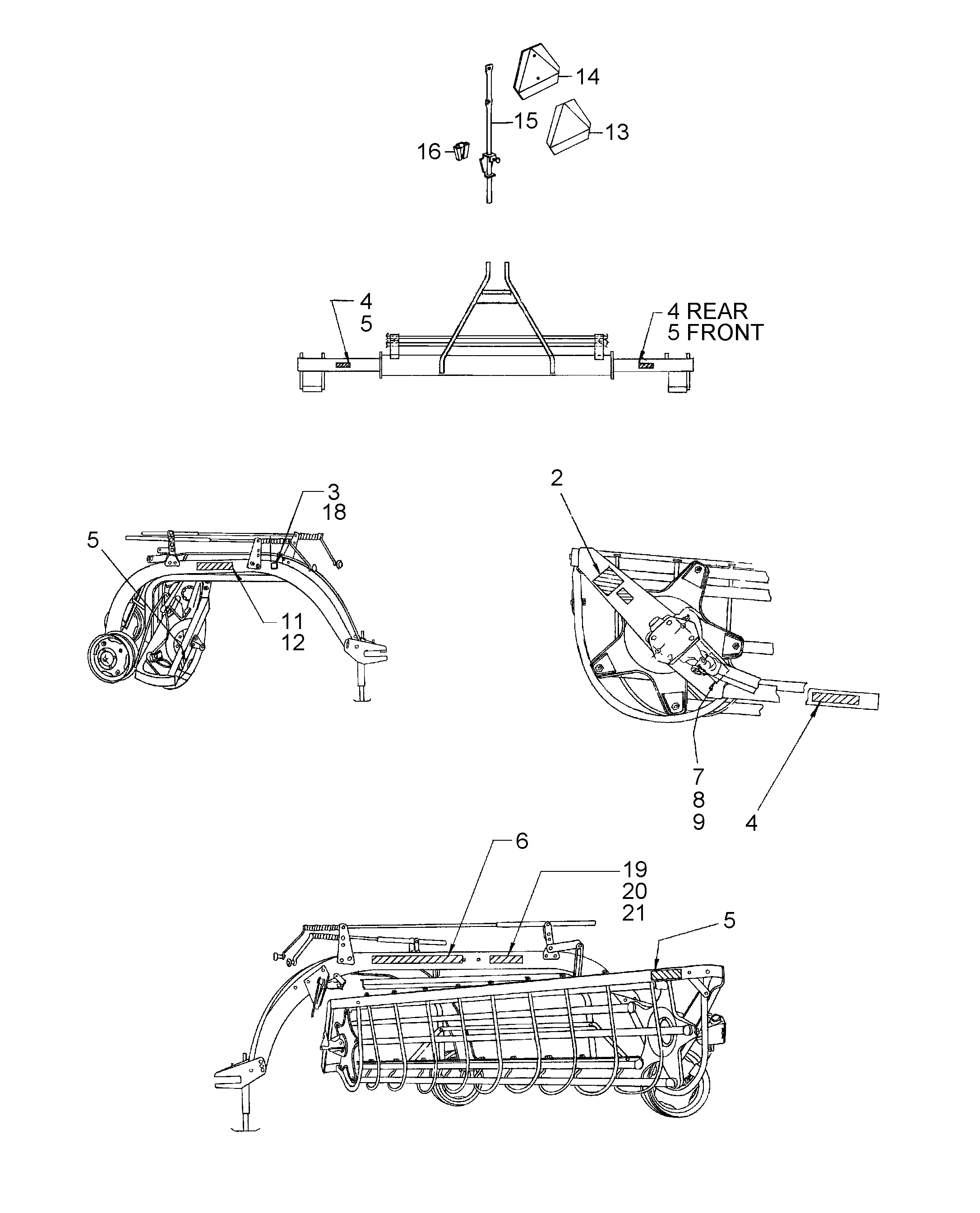 New Holland 259 - ROLABAR RAKE(07/67 - 07/76) Parts Diagrams