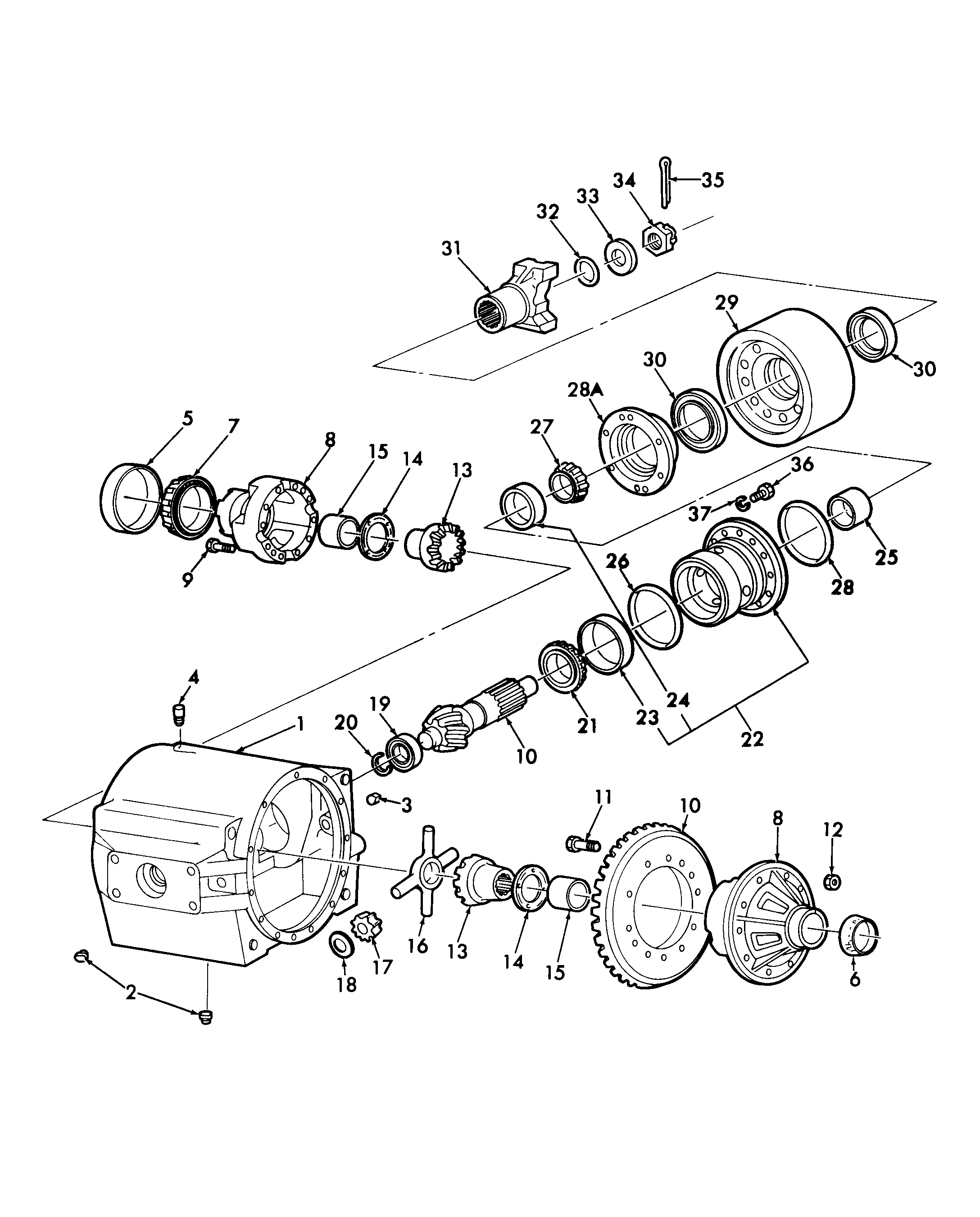 New Holland D60 - DRIVE AXLE - 1991(01/91 - 12/03) Parts Diagrams