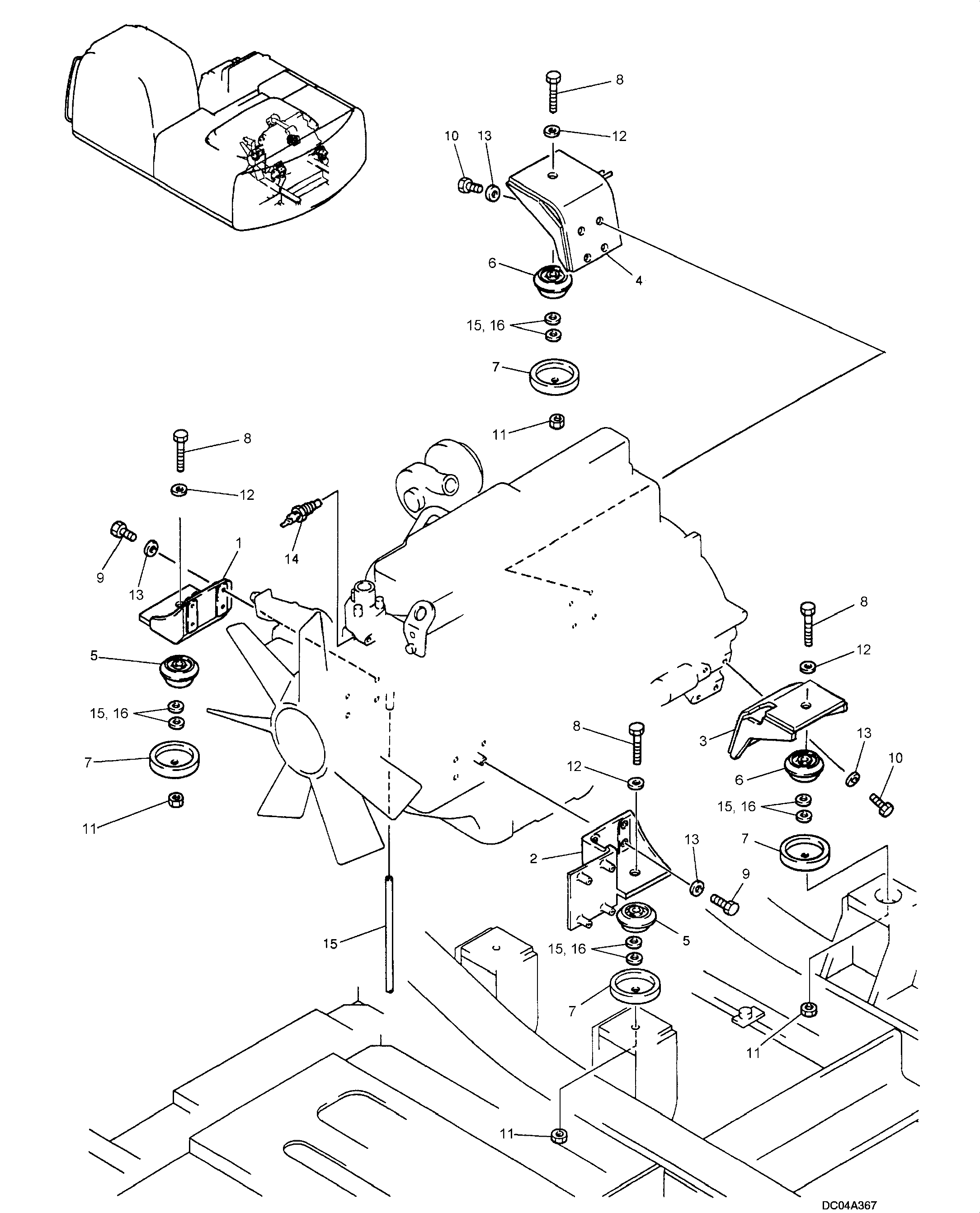 New Holland E160 - CRAWLER EXCAVATOR (N.A.)(01/06 - 12/06) Parts Diagrams