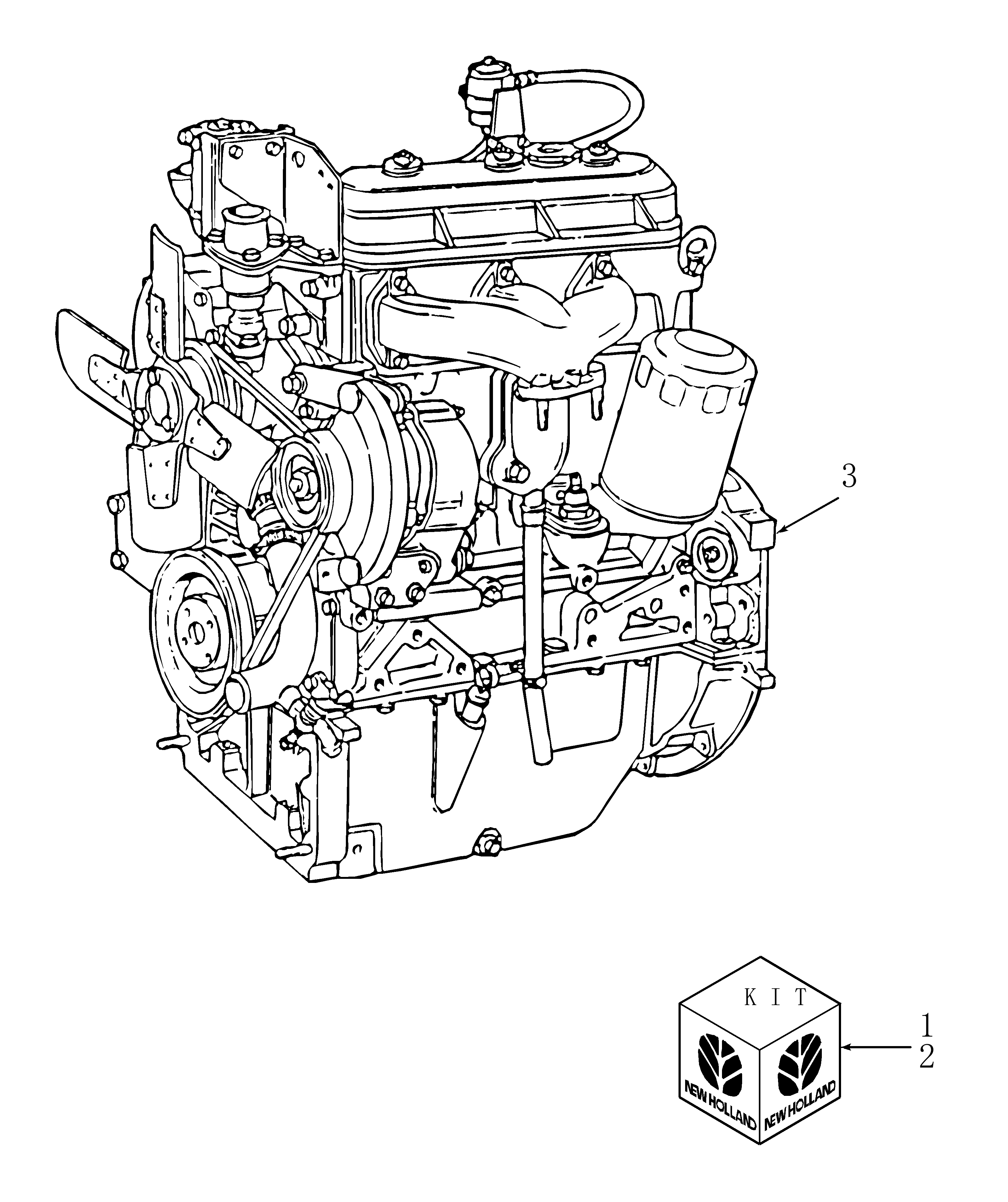 New Holland 3830 - 3 CYL NARROW ORCHARD TRACTOR(01/92 - 12/98) Parts ...