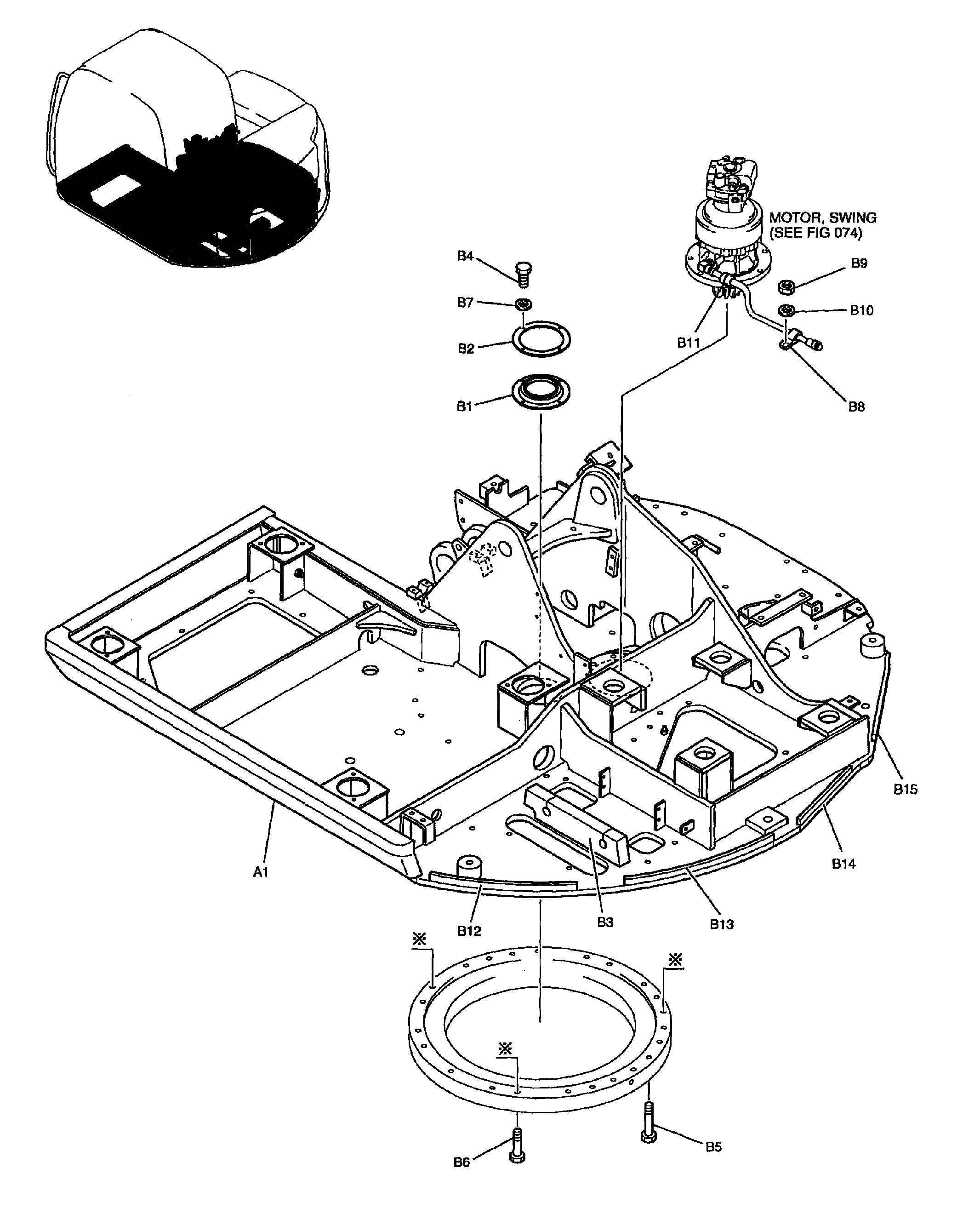 New Holland E70 - MIDI CRAWLER EXCAVATOR (NA)(01/98 - 12/03) Parts Diagrams