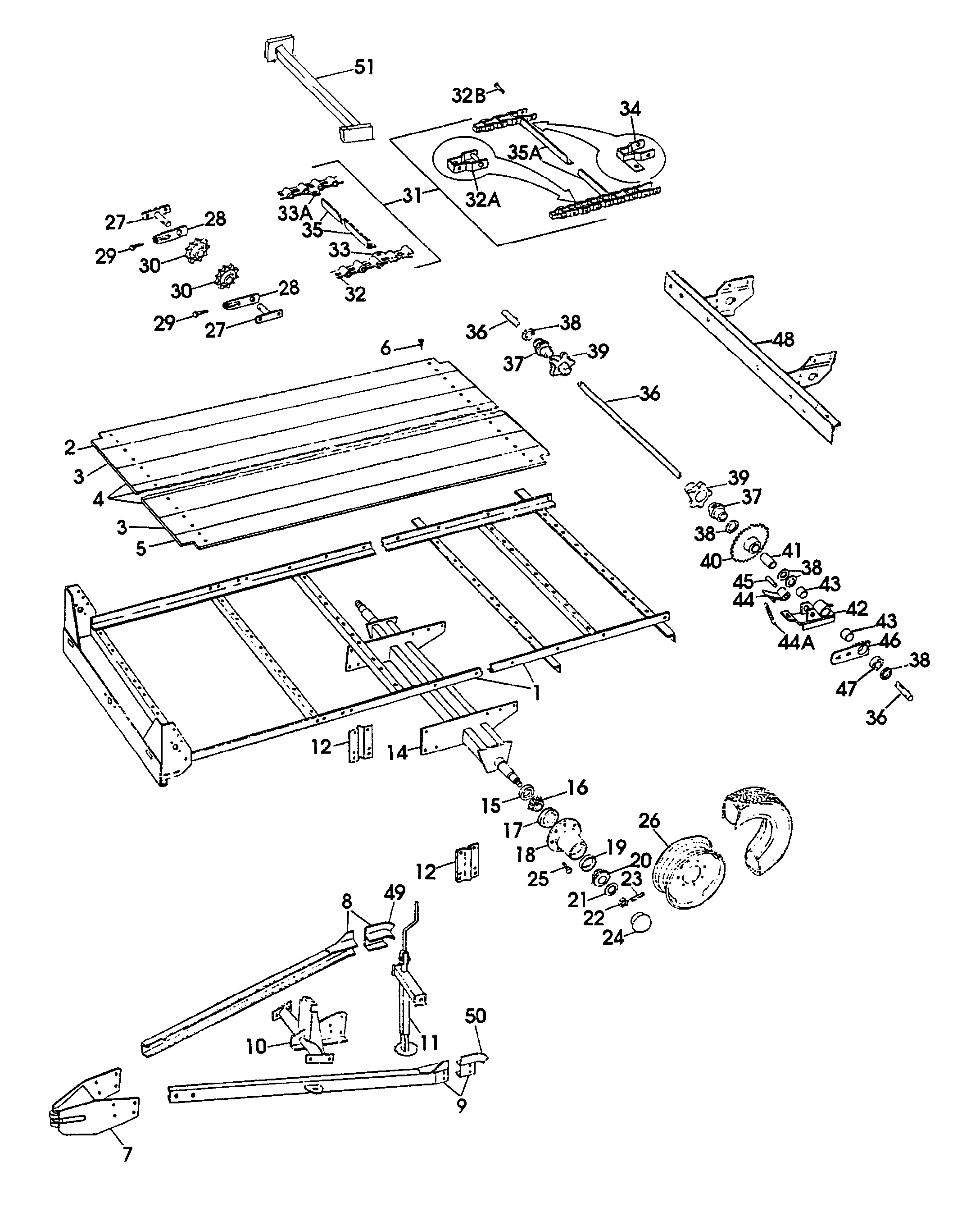 New Holland 518 - NH BOX MANURE SPREADER(07/72 - 07/77) Parts Diagrams