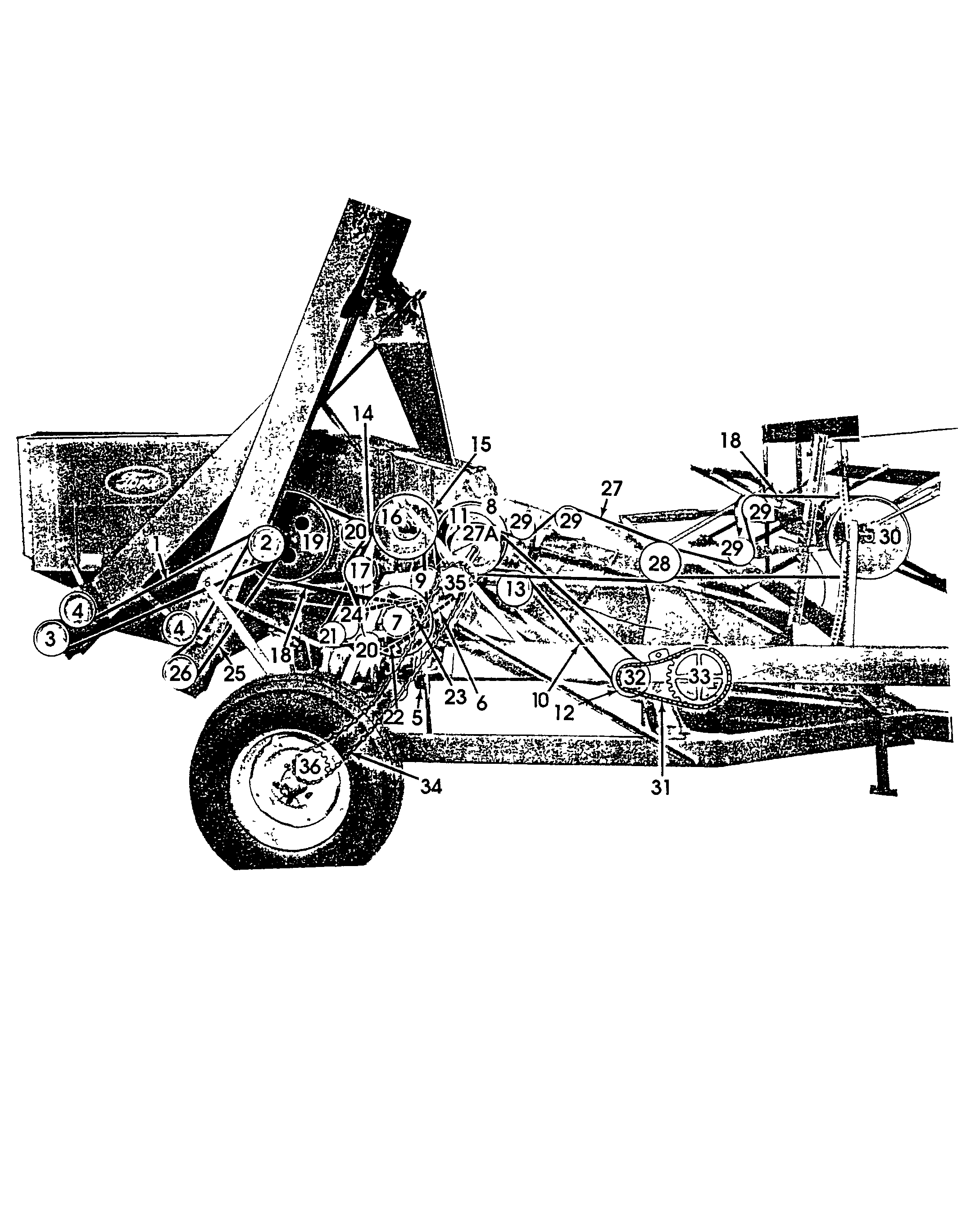 New Holland 607-9-SERIES - 7 FT. PULL TYPE COMBINE, W/PTO & GRAIN TANK ...