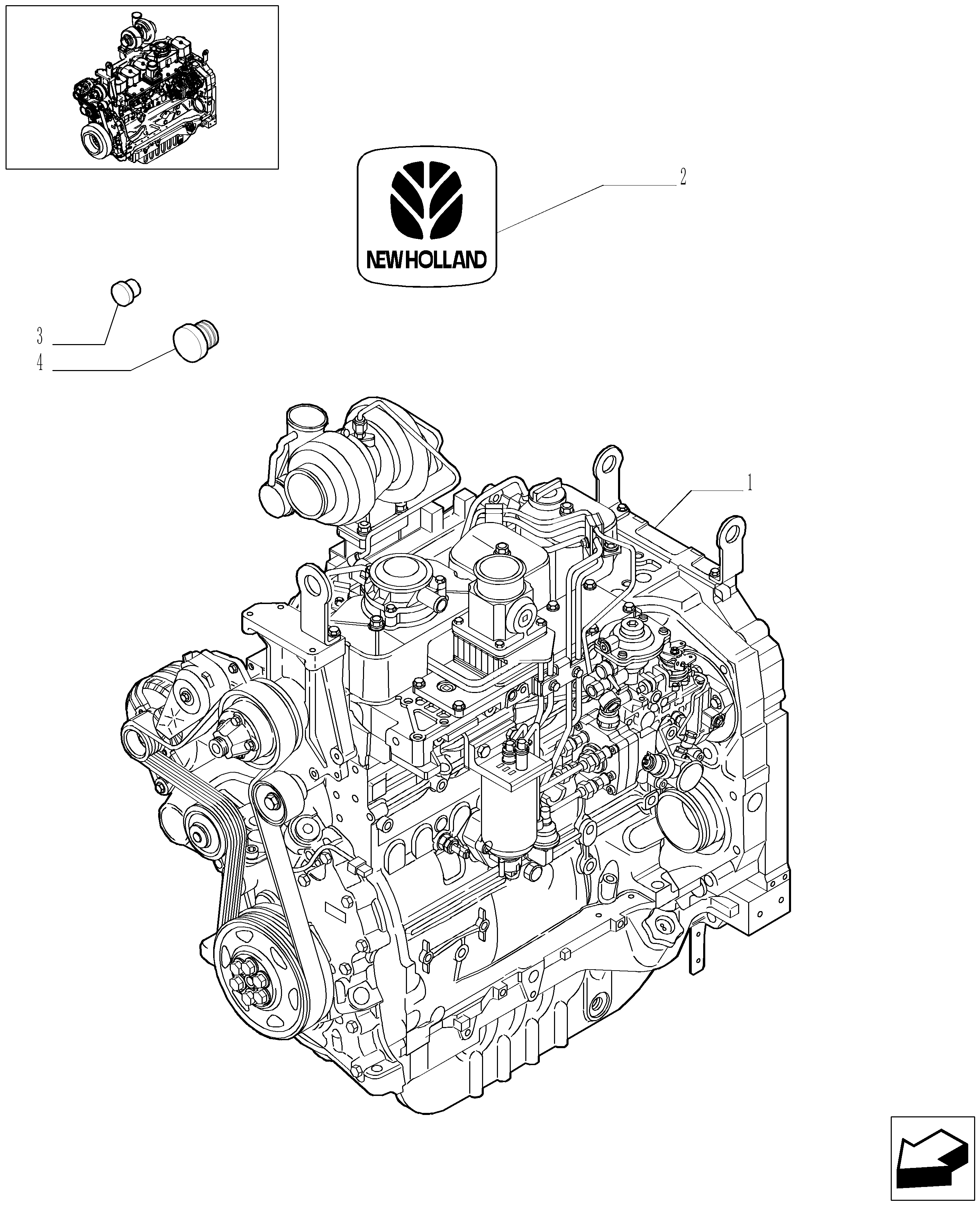 New Holland 6610S - 4 CYL AG TRACTOR (LA)(01/94 - ) Parts Diagrams