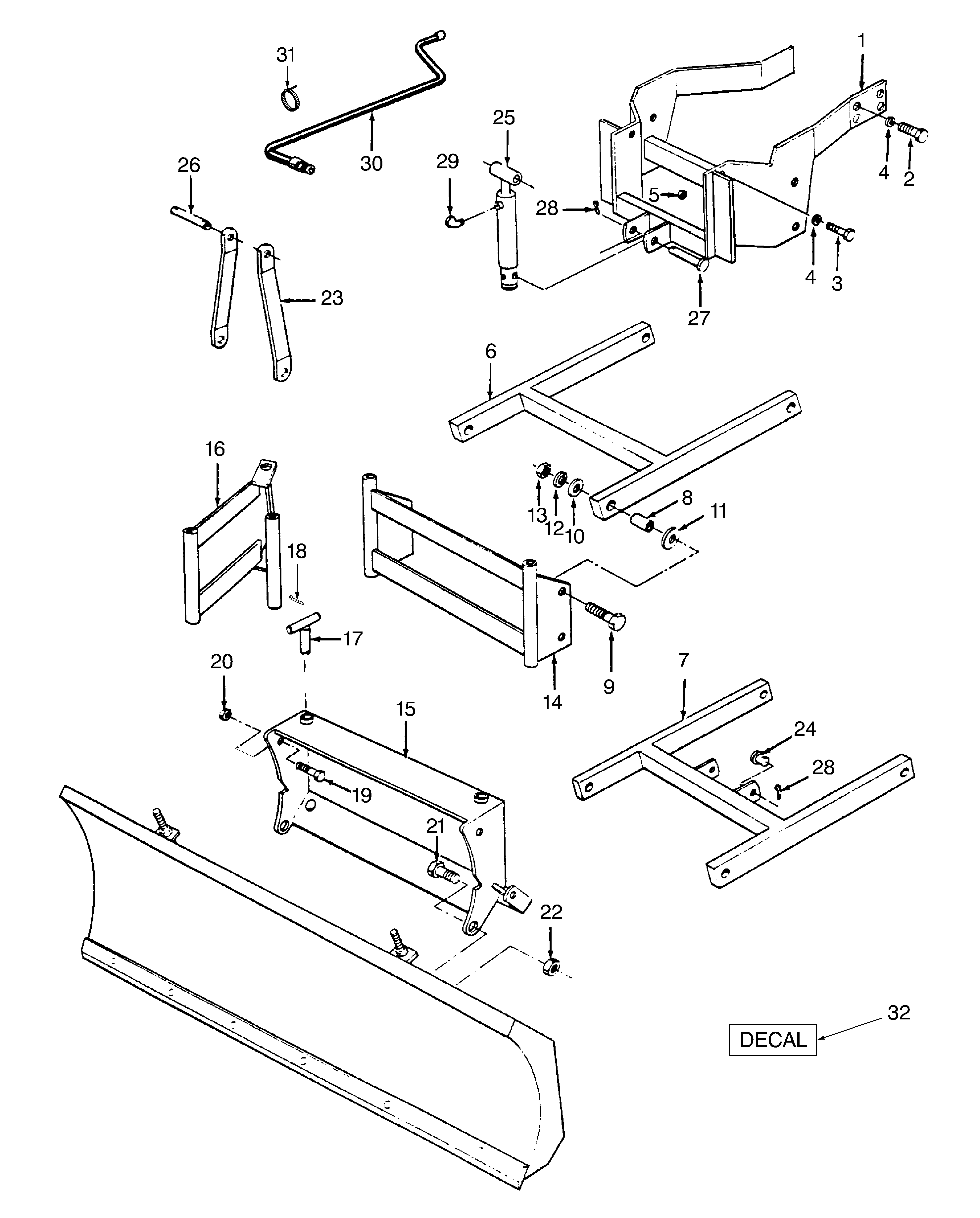New Holland 702C - FRONT BLADE(01/02 - 12/13) Parts Diagrams