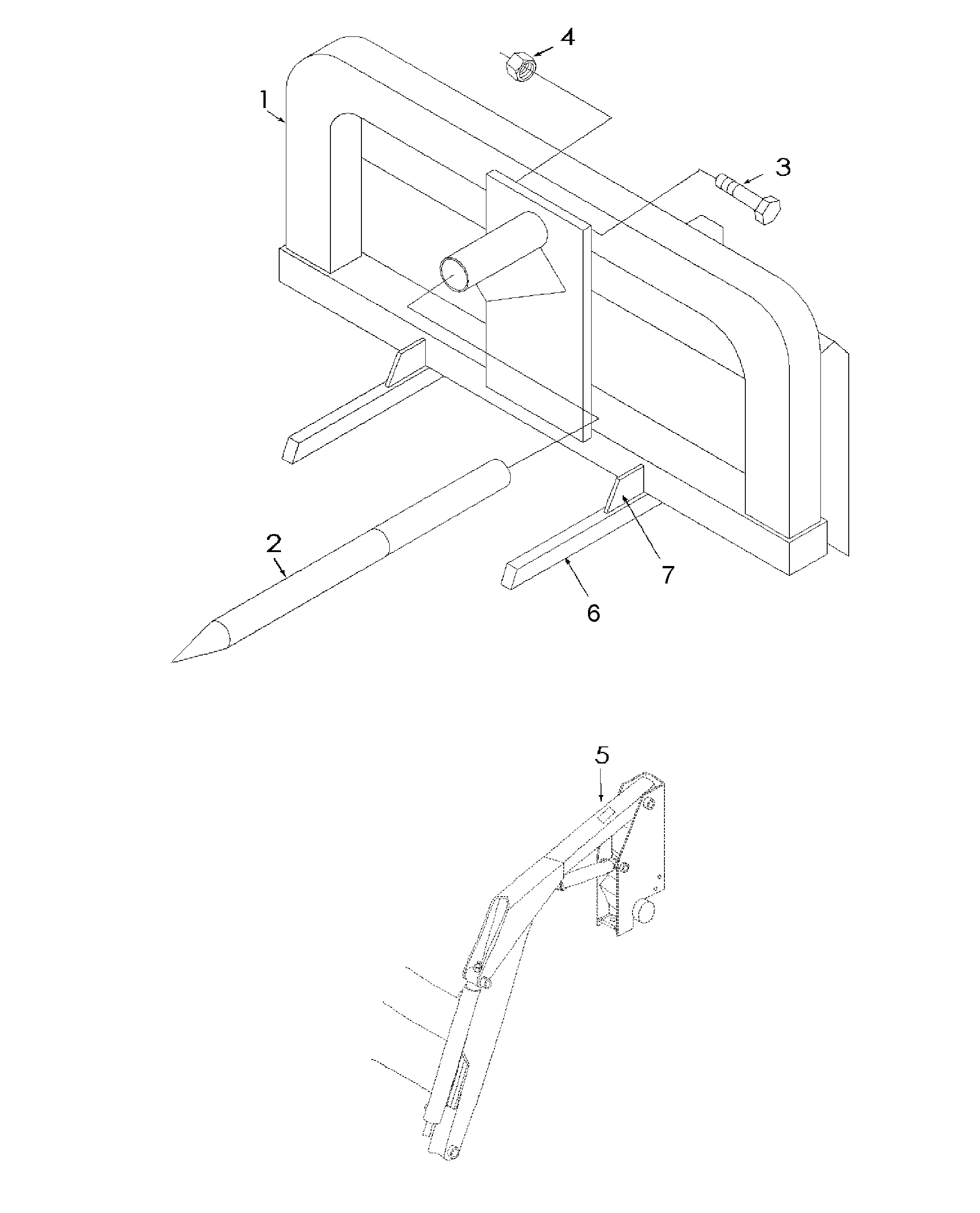 New Holland 715749006 - 7511 SERIES BALE SPEAR(02/98 - 12/03) Parts ...