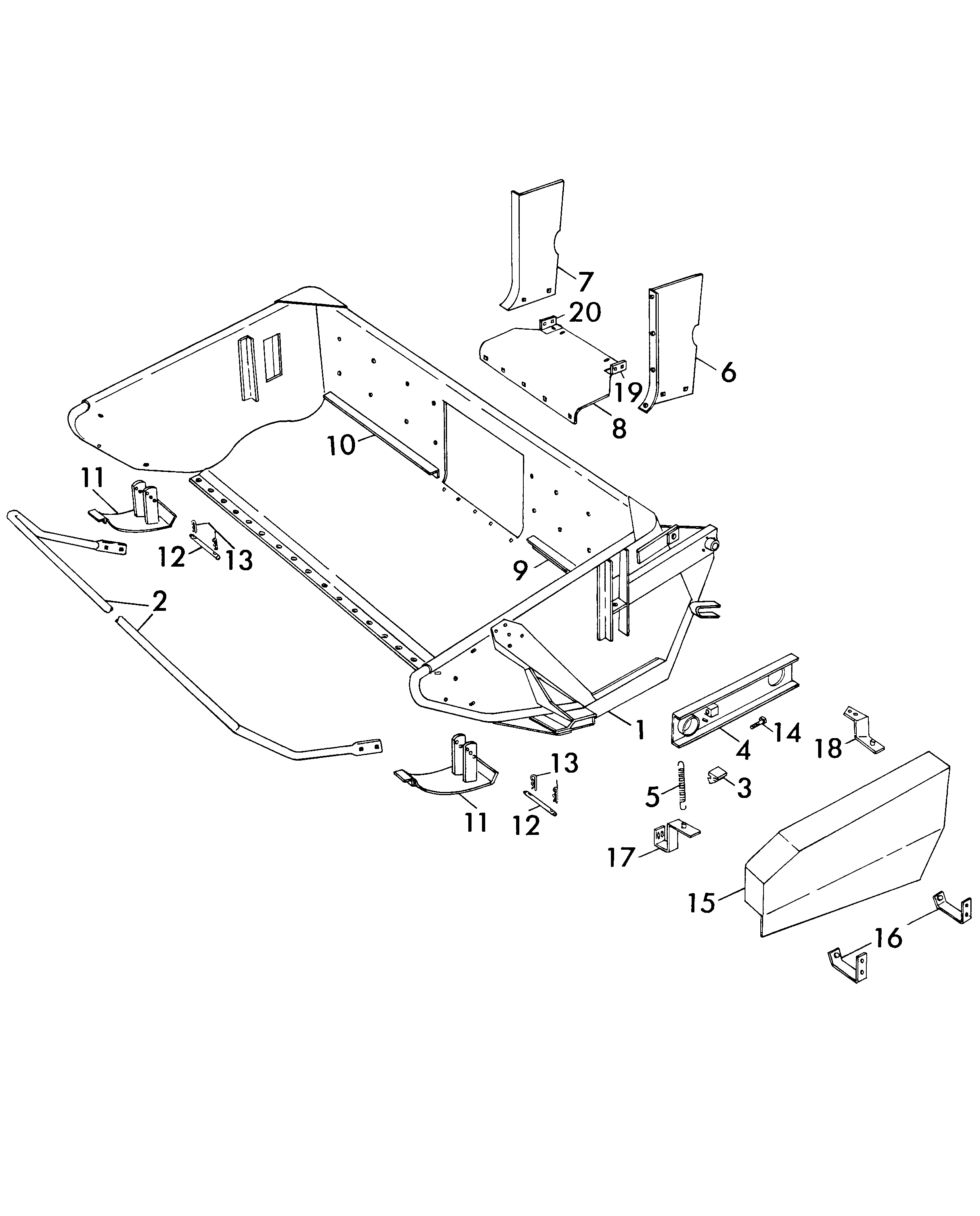 New Holland 717W - NH WINDROW PICK-UP UNIT(07/68 - 07/79) Parts Diagrams