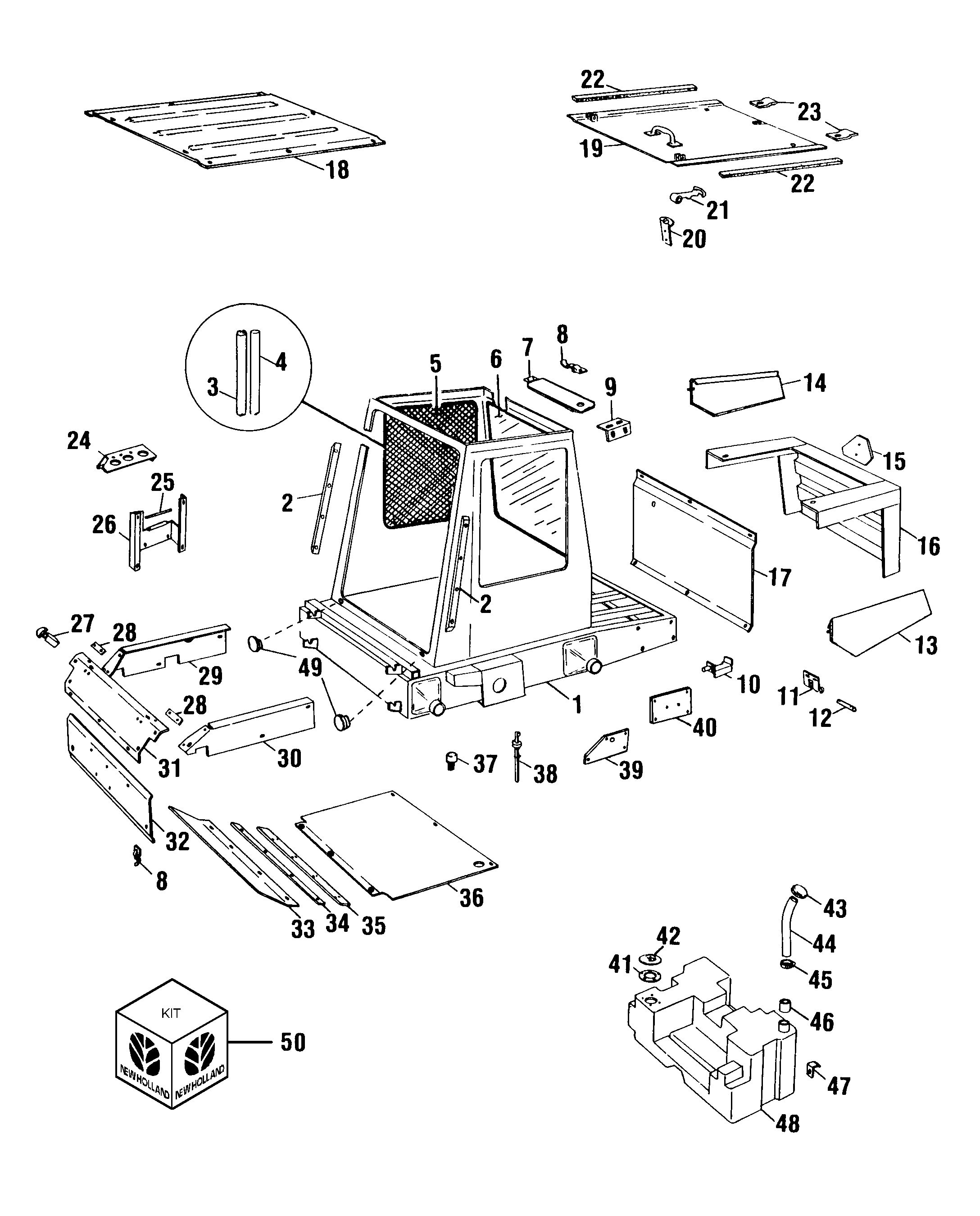 New Holland L445 - SKID STEER LOADER(07/75 - 07/82) Parts Diagrams