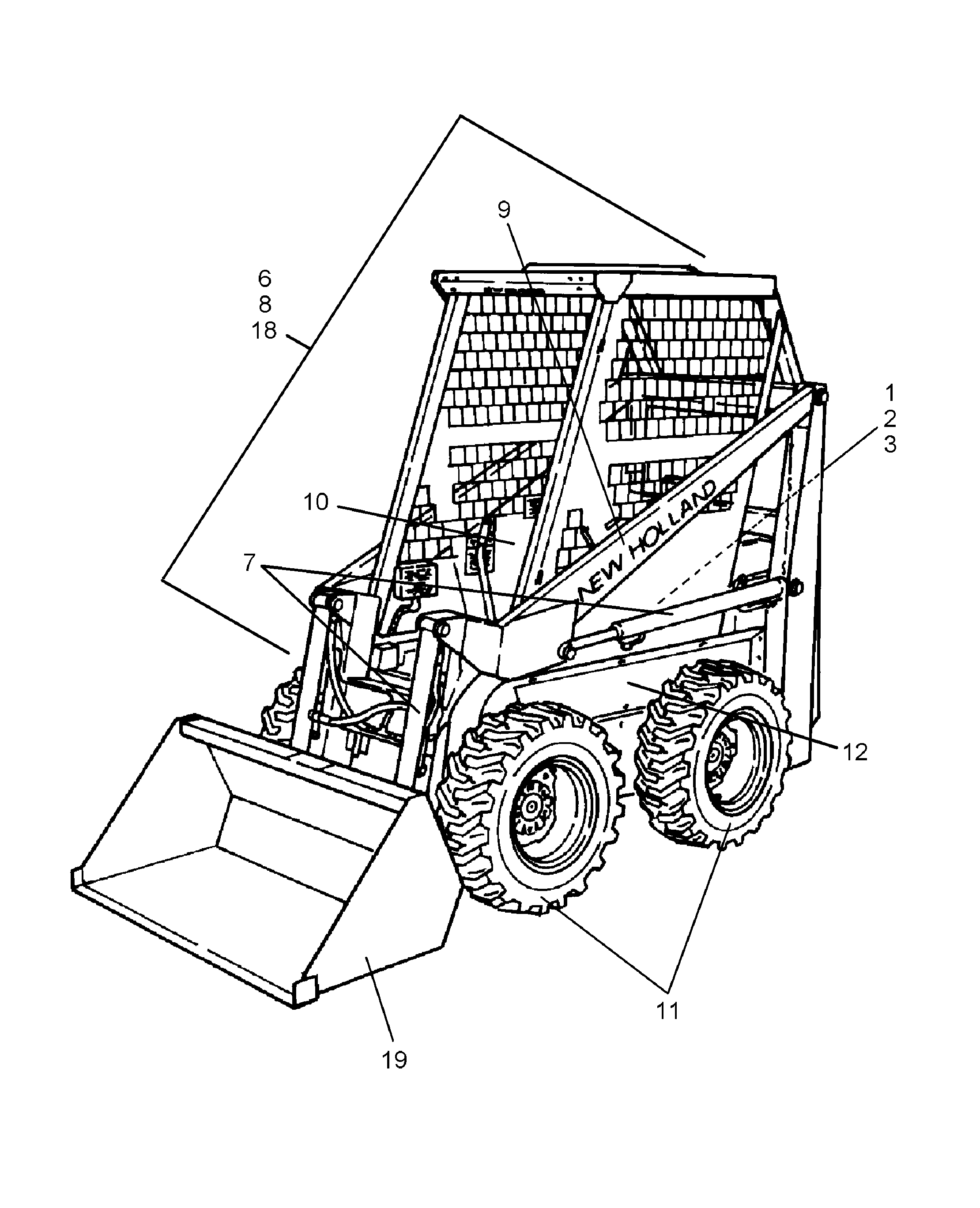 New Holland LS125 - SKID STEER LOADER(01/00 - 12/06) Parts Diagrams