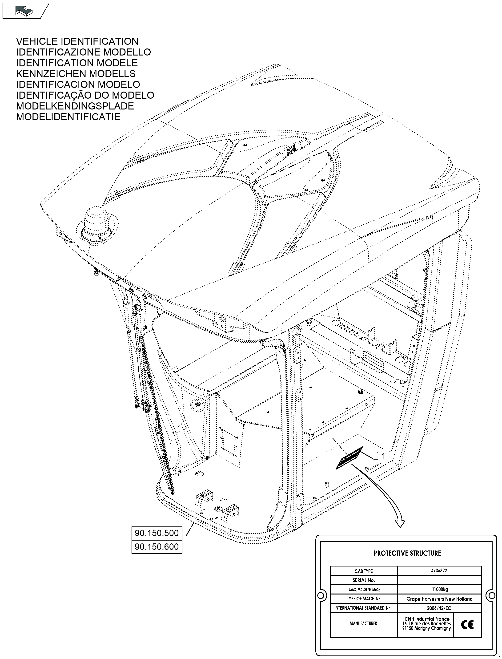 New Holland 8030L - GRAPE HARVESTER(07/15 - ) Parts Diagrams