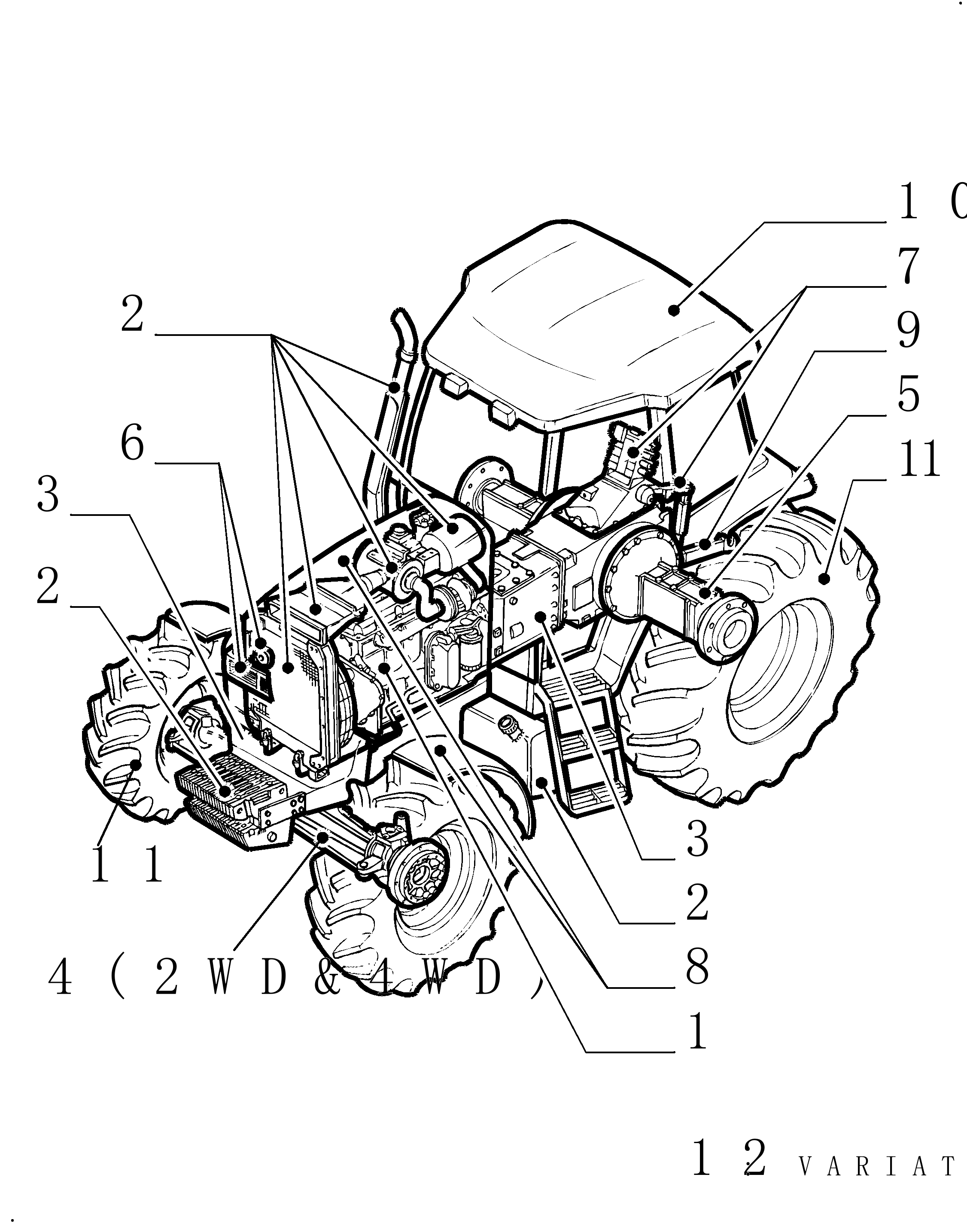 New Holland 8260 - FORD TRACTOR(02/96 - 01/00) Parts Diagrams