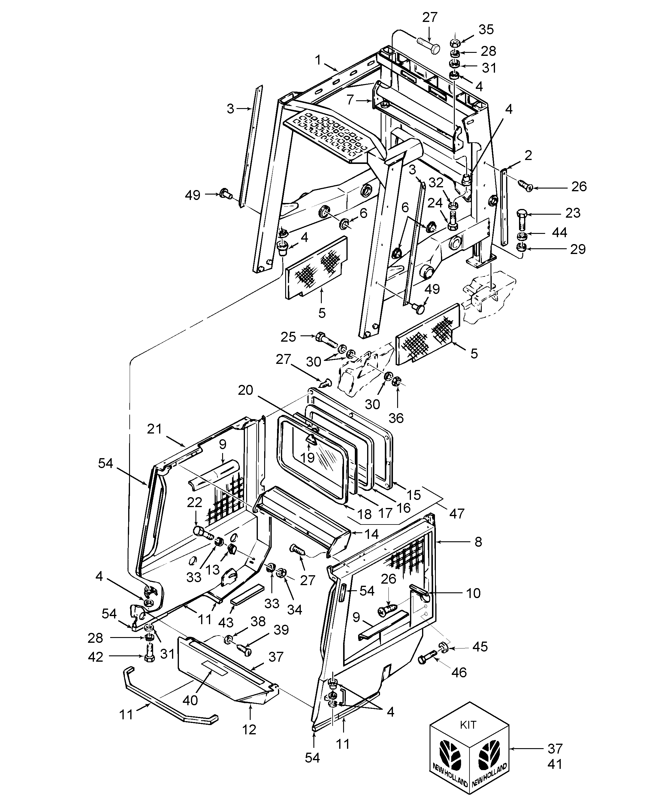 New Holland LX885 - SKID STEER LOADER(11/94 - 09/99) Parts Diagrams