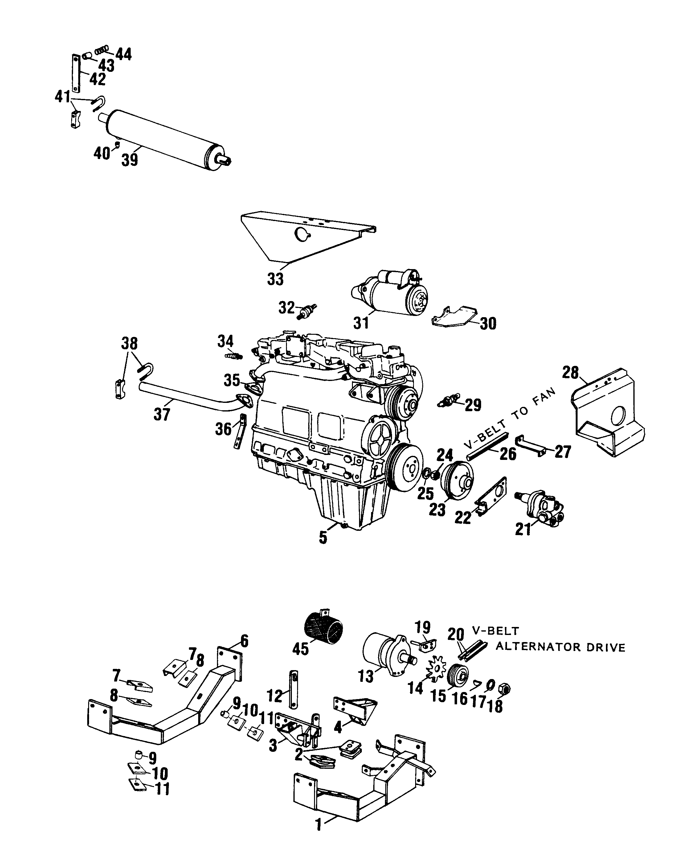 New Holland 8500 - SELF PROPELLED BALE WAGON(07/81 - 07/82) Parts Diagrams