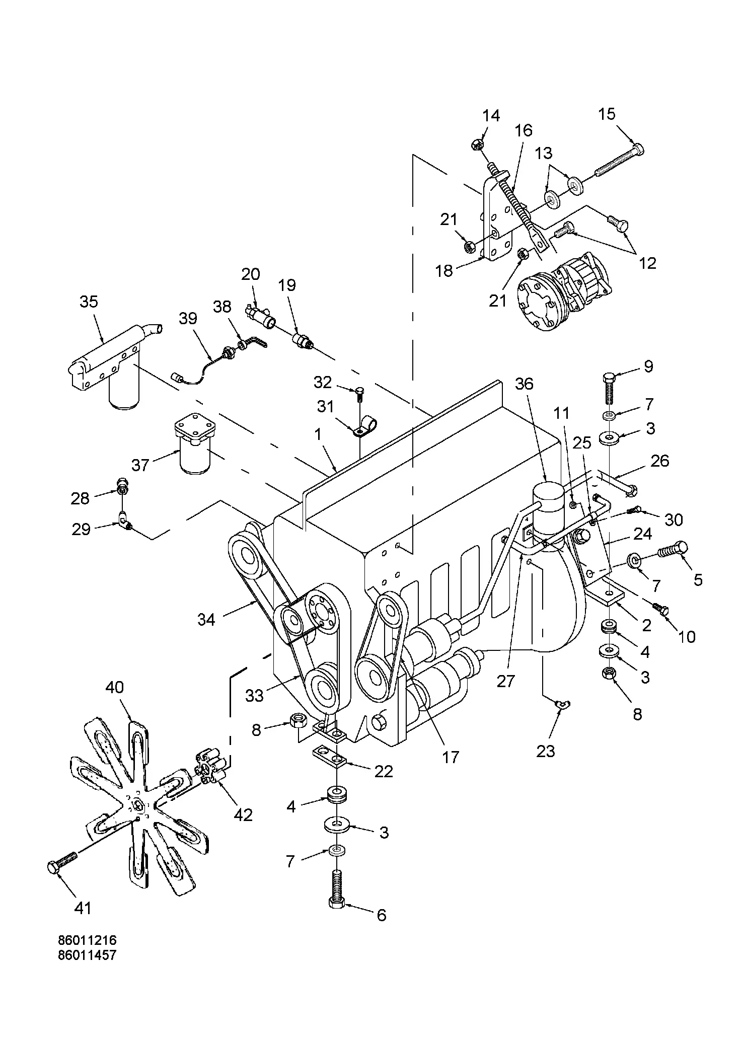 New Holland 9482 - VERSATILE TRACTOR(01/96 - 05/99) Parts Diagrams