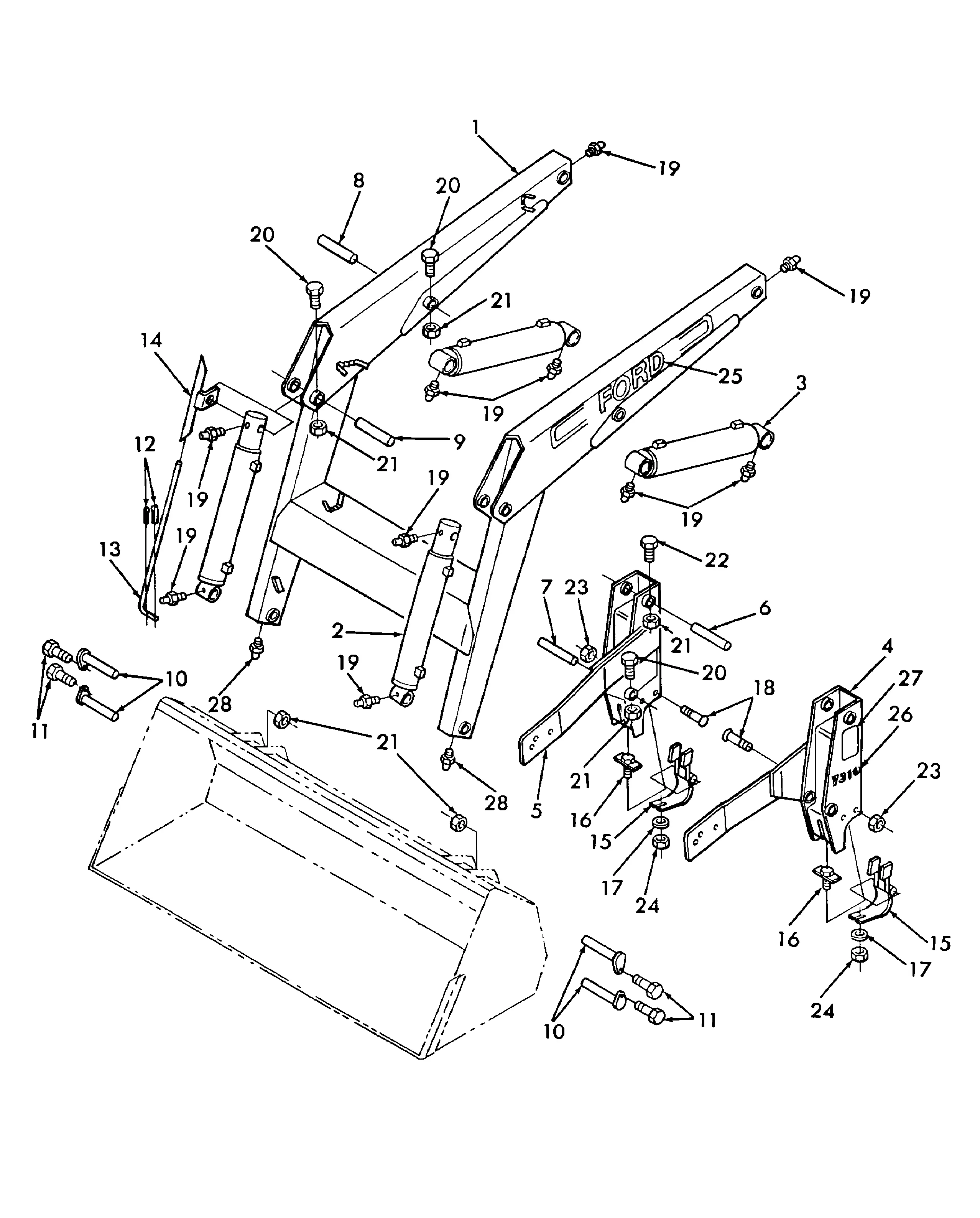 New Holland 9861953 - 7310 SERIES QUICK ATTACH BASIC LOADER(10/93 - 12/ ...