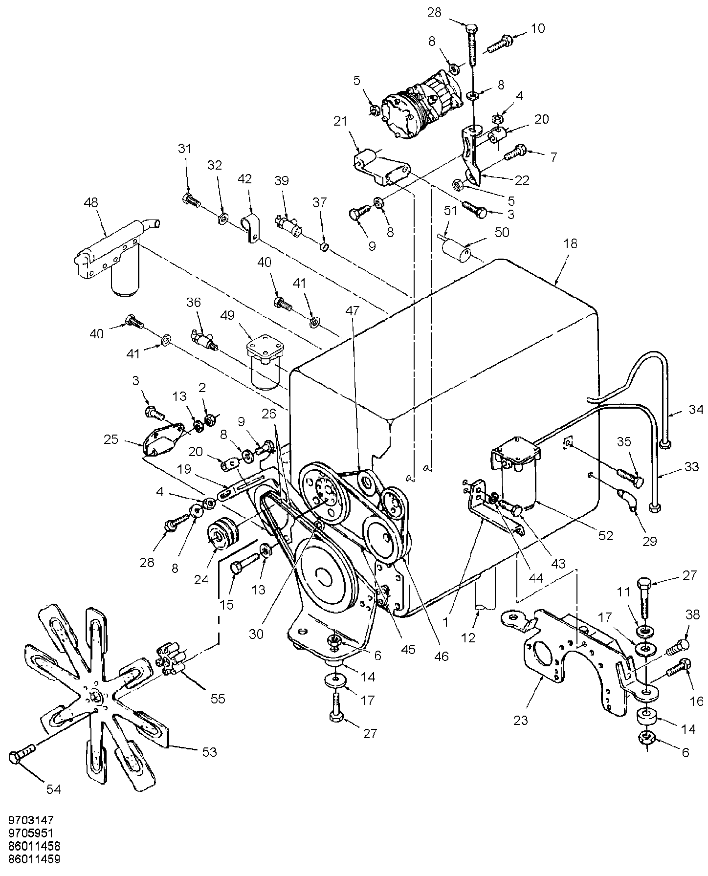 New Holland 9882 - VERSATILE TRACTOR(12/95 - 05/99) Parts Diagrams