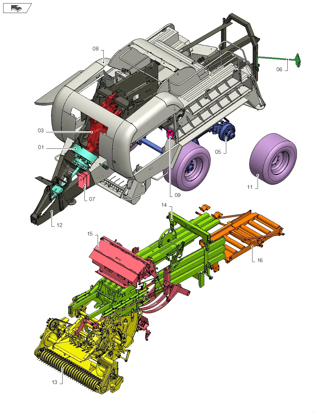 New Holland BB9080S - BIG RECTANGULAR BALER(09/08 - 12/13) Parts Diagrams