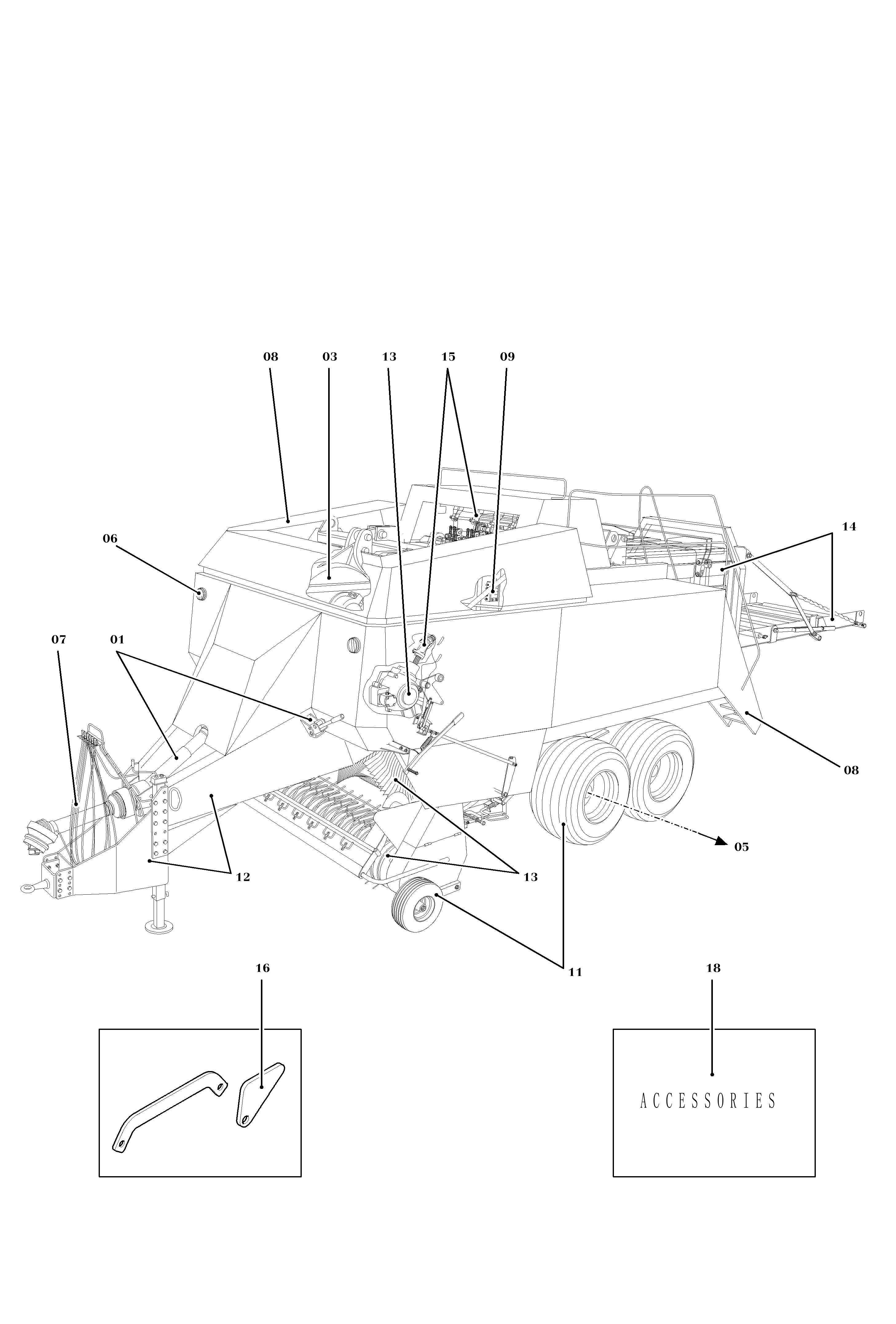 New Holland BB940AS - BIG RECTANGULAR BALER(04/03 - 12/08) Parts Diagrams
