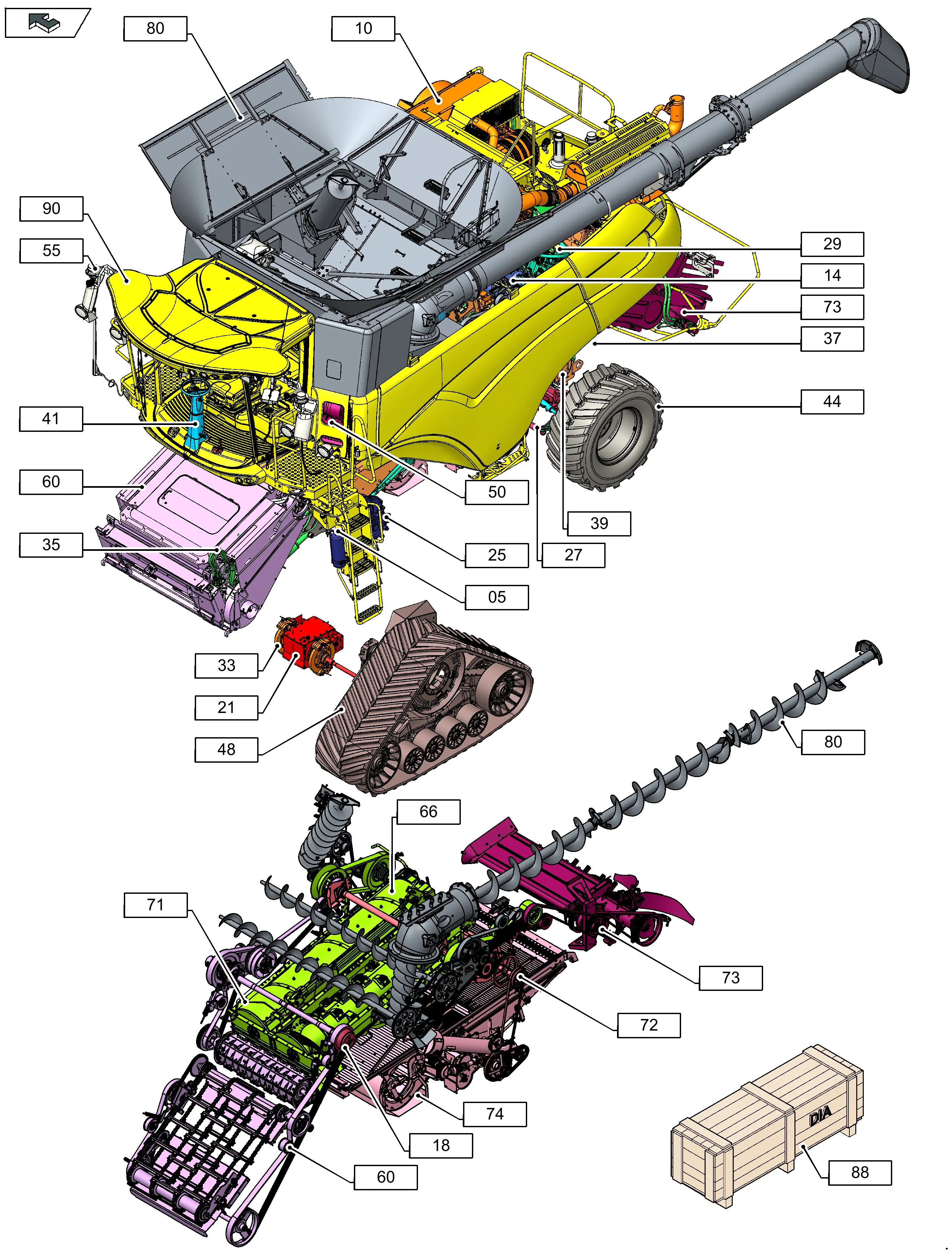 New Holland CR6.80 MY18 - REVELATION COMBINE - TIER 4B (NAFTA)(10/17 ...