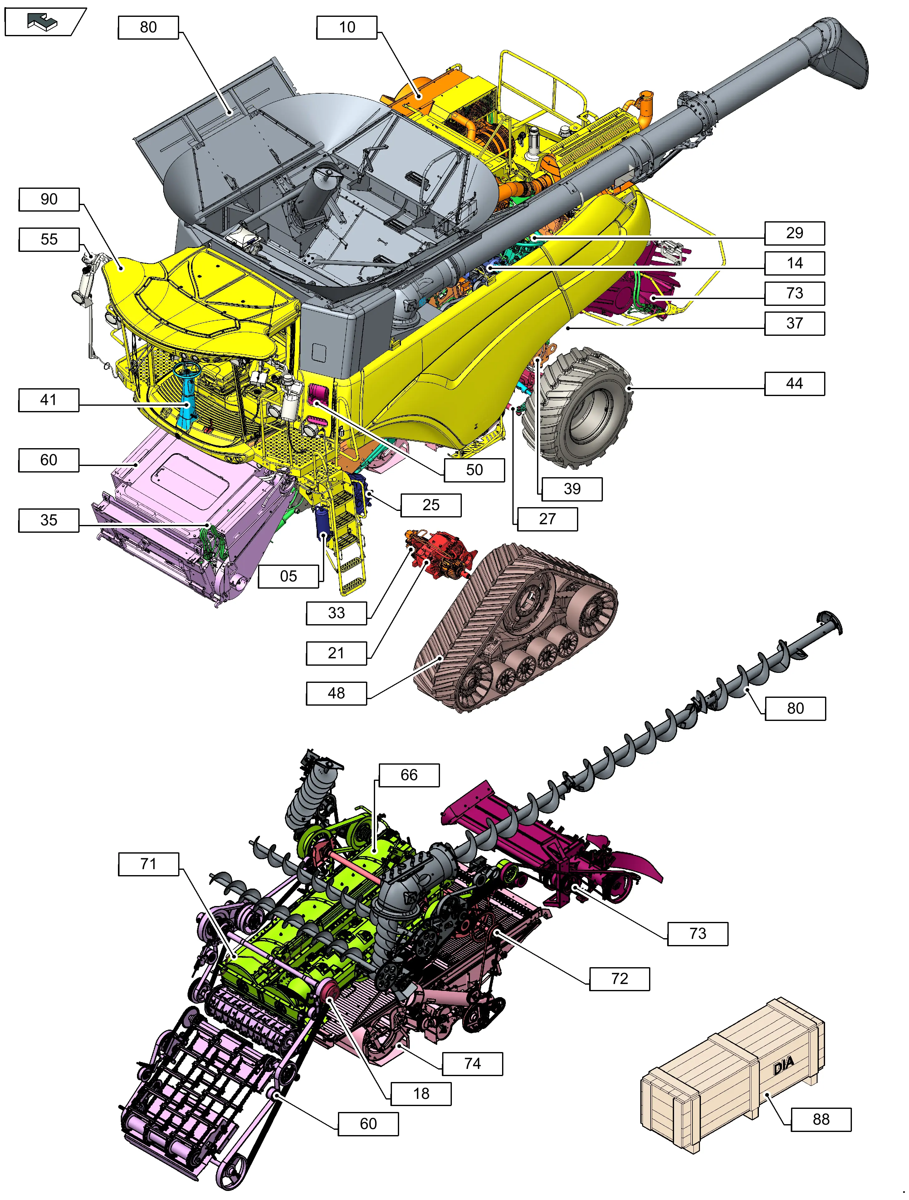 New Holland CR7.90 MY20 - REVELATION COMBINE - TIER 4B (NAFTA)(11/19 ...