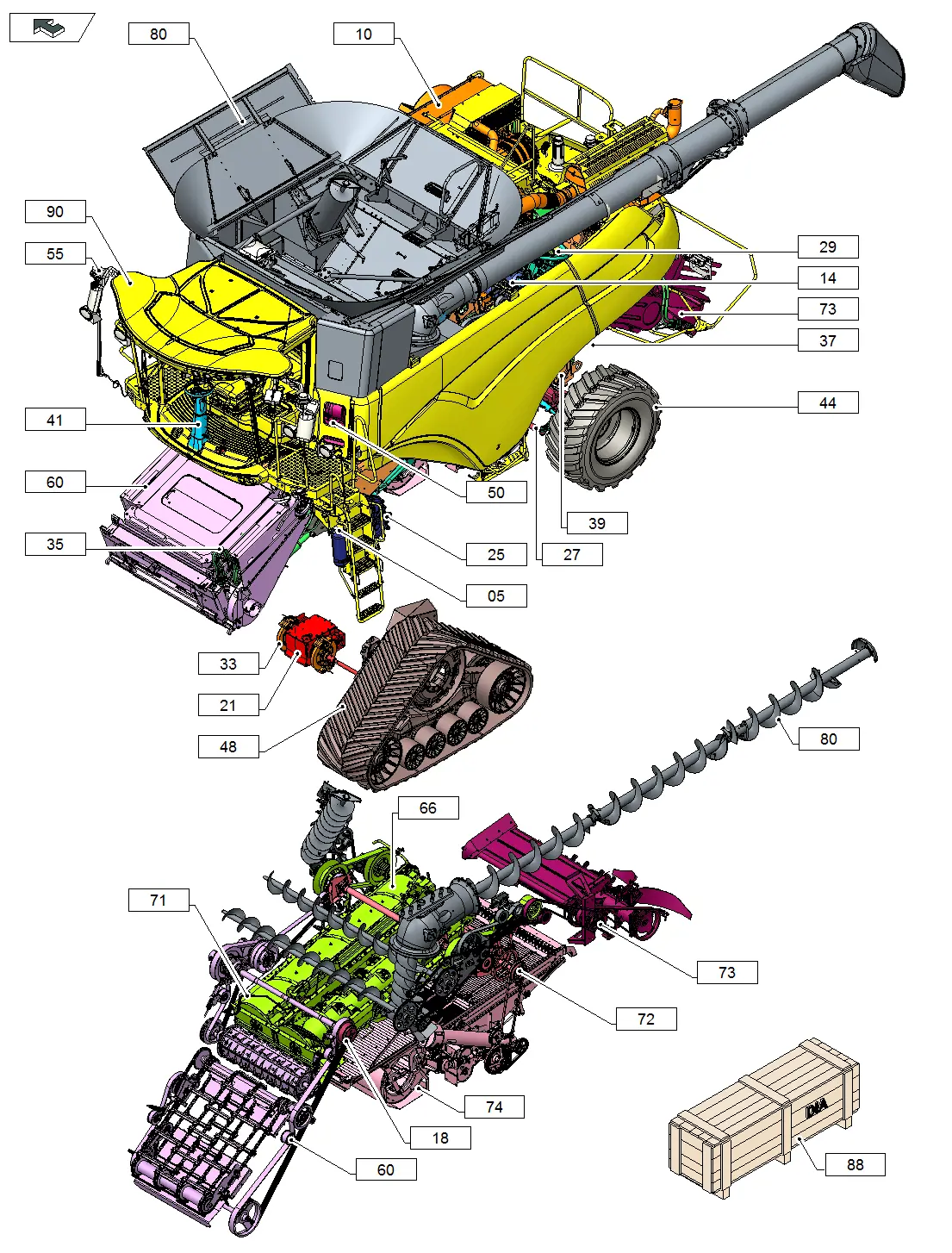 New Holland CR8.90 MY15 - COMBINE - TIER 4B (NA)(03/15 - 10/15) Parts ...