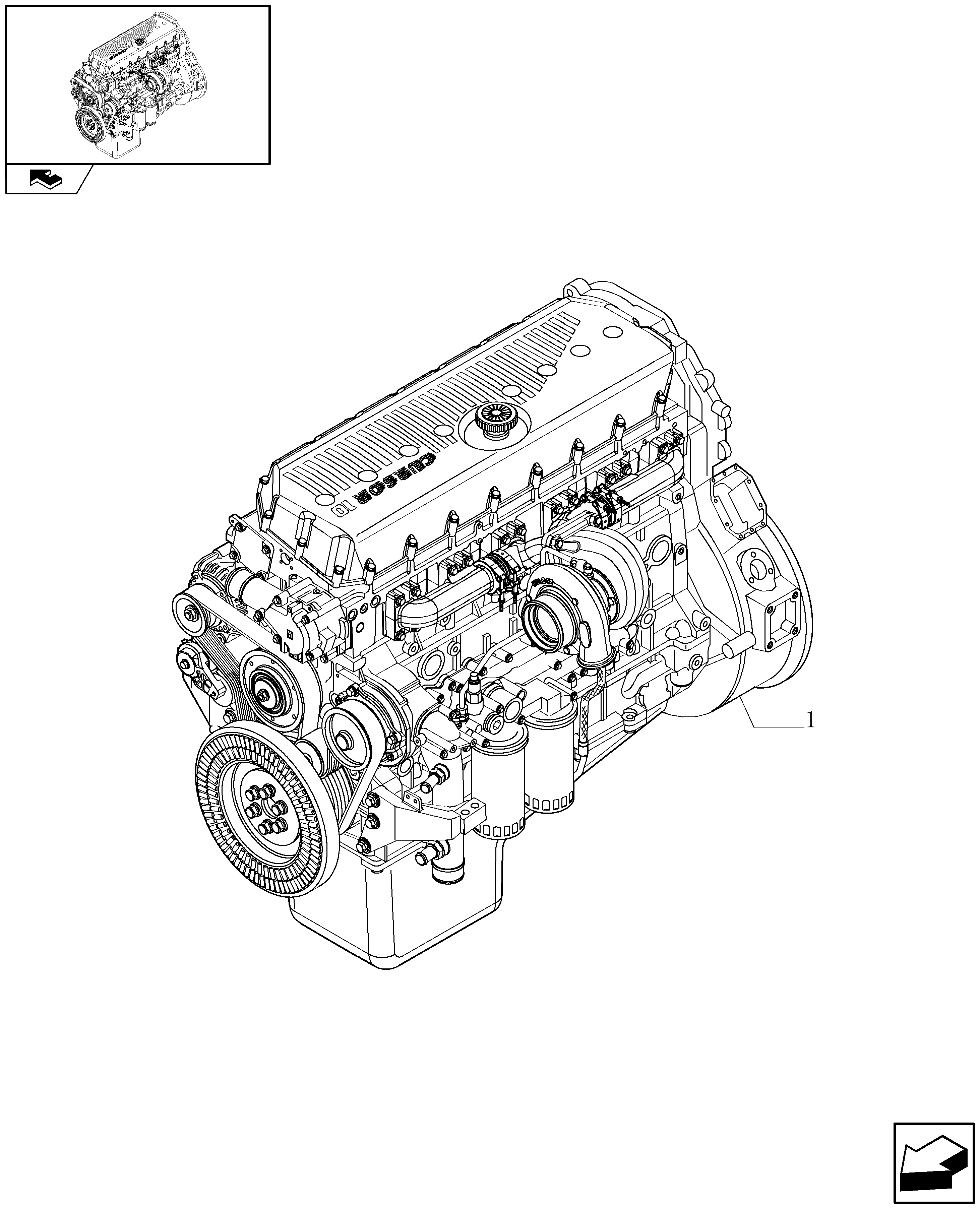 New Holland CR9080 - COMBINE - 13L ENGINE(03/09 - 12/11) Parts Diagrams